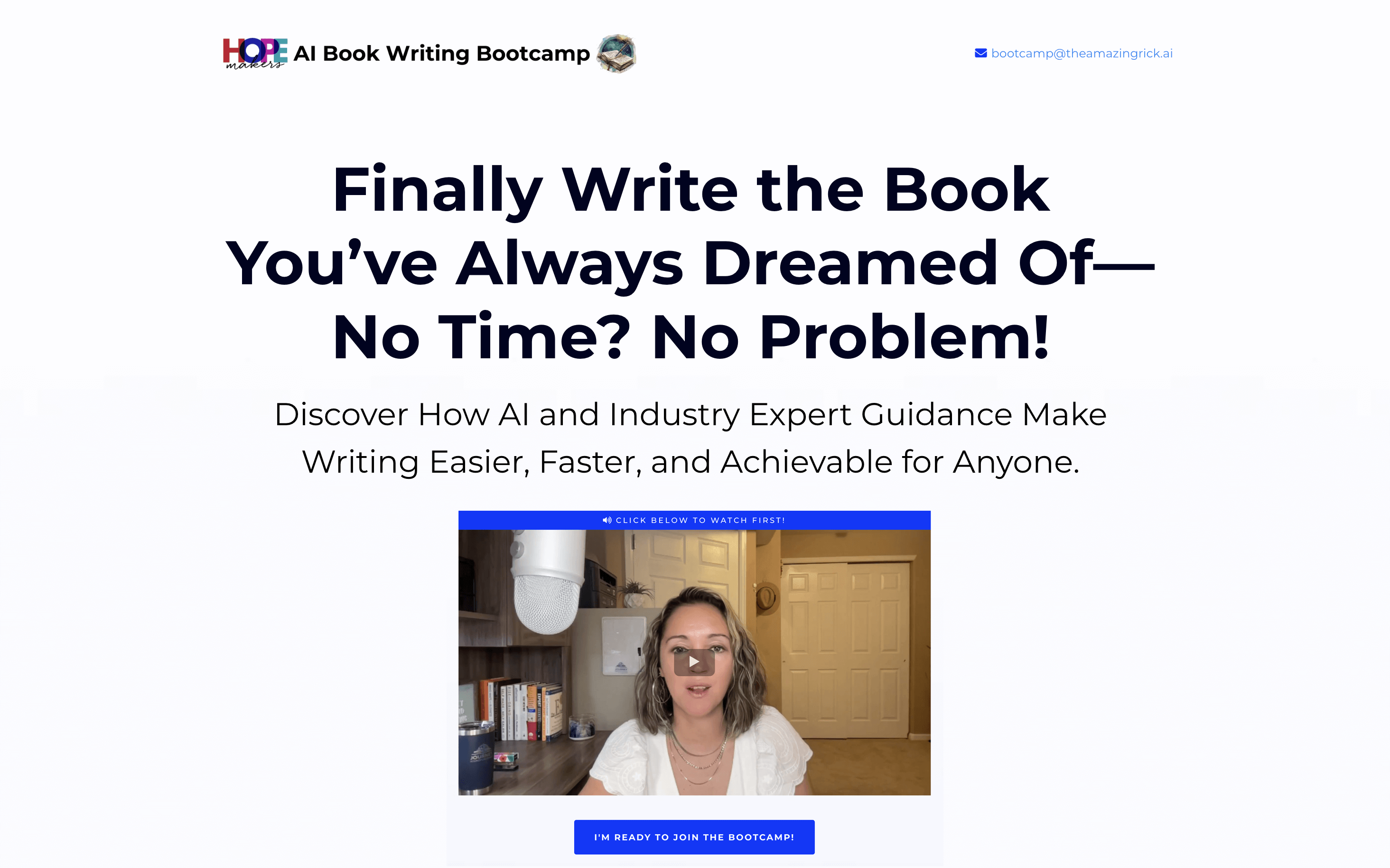 🚀 HopeMakers AI Book Writing Bootcamp | Transform Your Ideas into ...