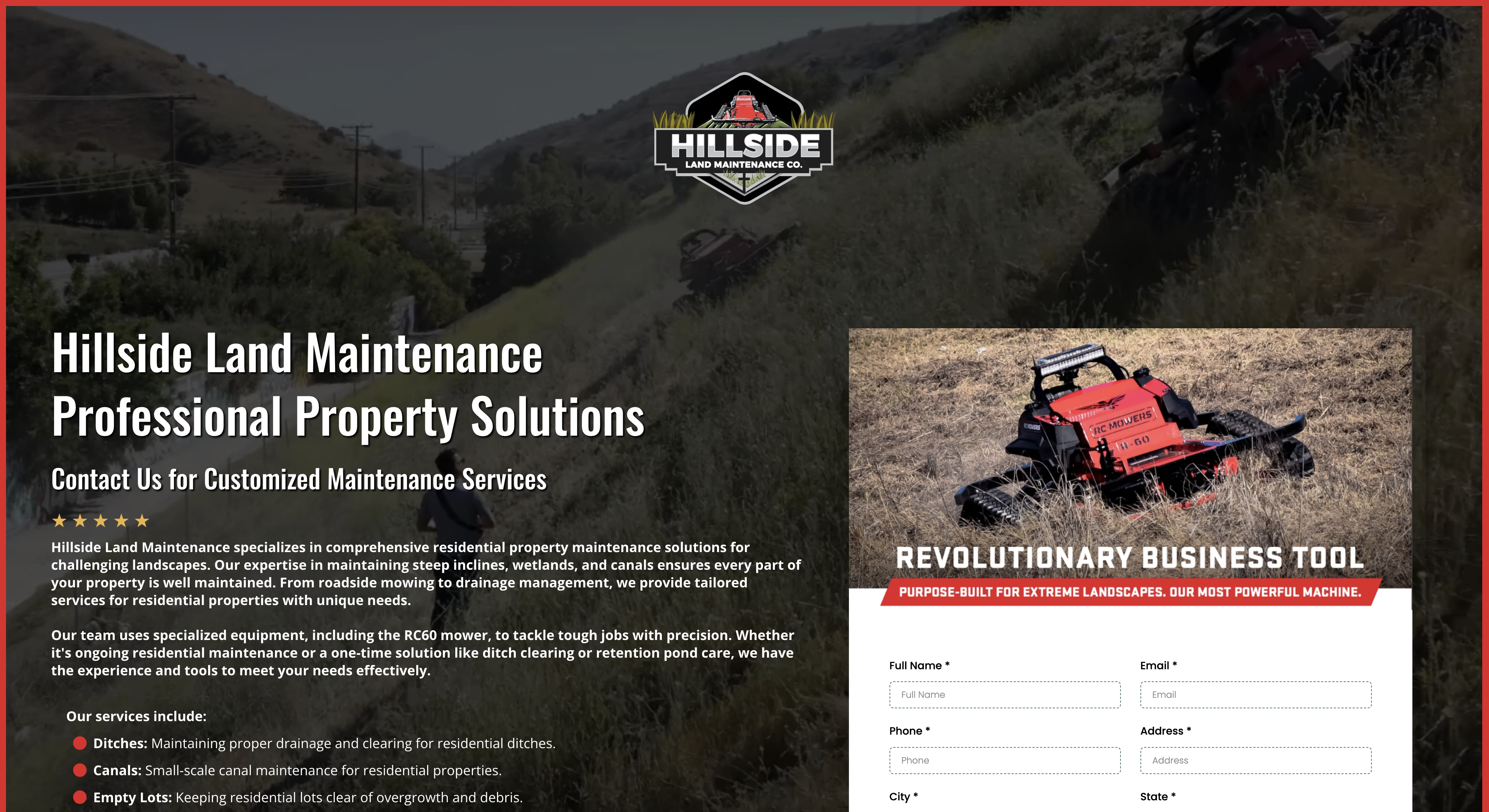 Hillside Land Maintenance | Property Maintenance & Mowing Services