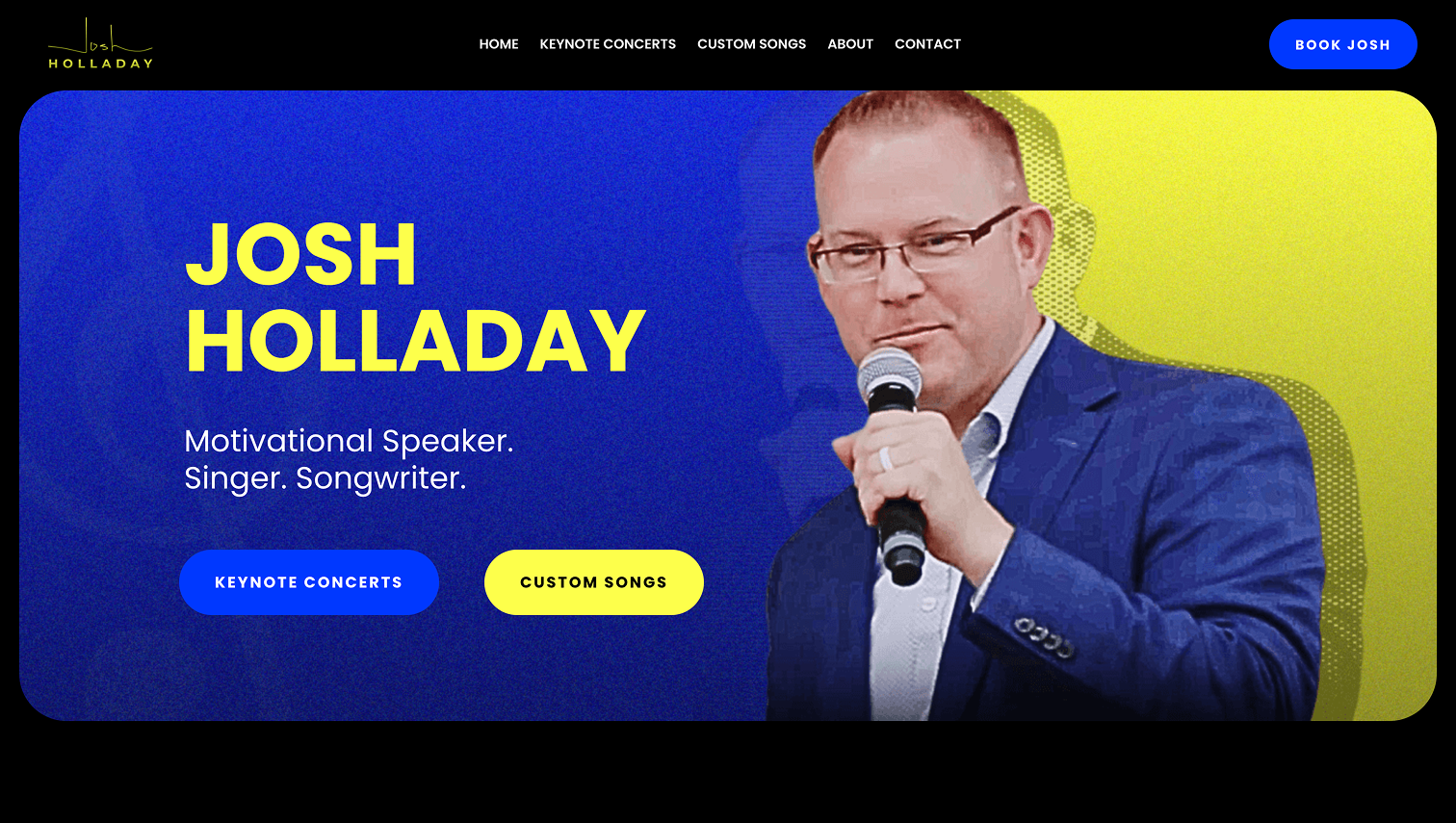 Hire Josh: Keynote Concerts & Custom Songs