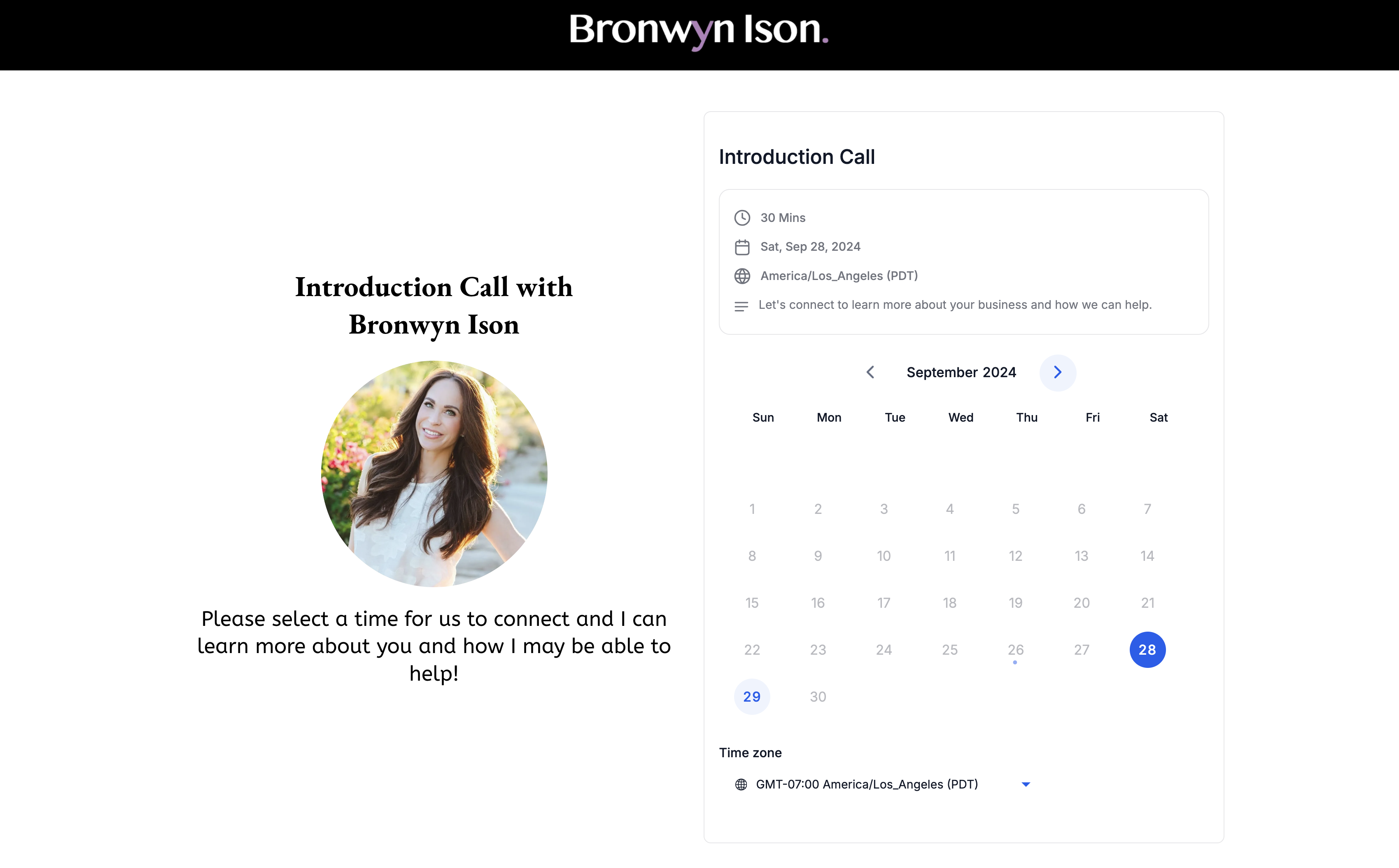 Introduction Call with Bronwyn Ison