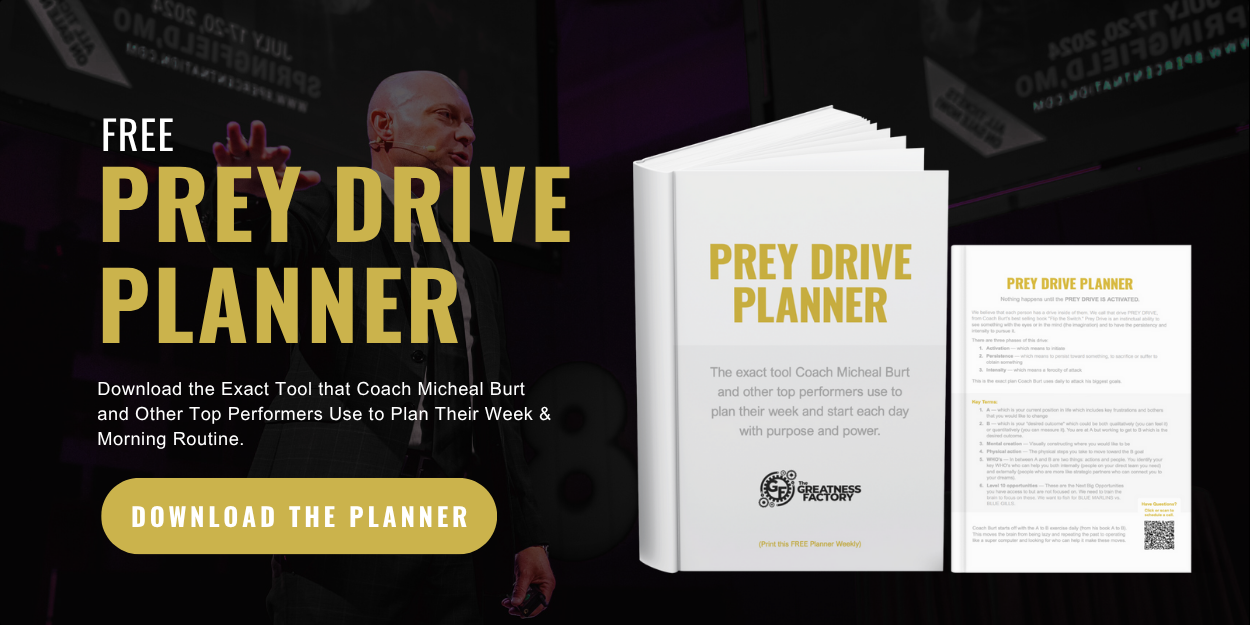 Prey Drive Planner | Coach Burt