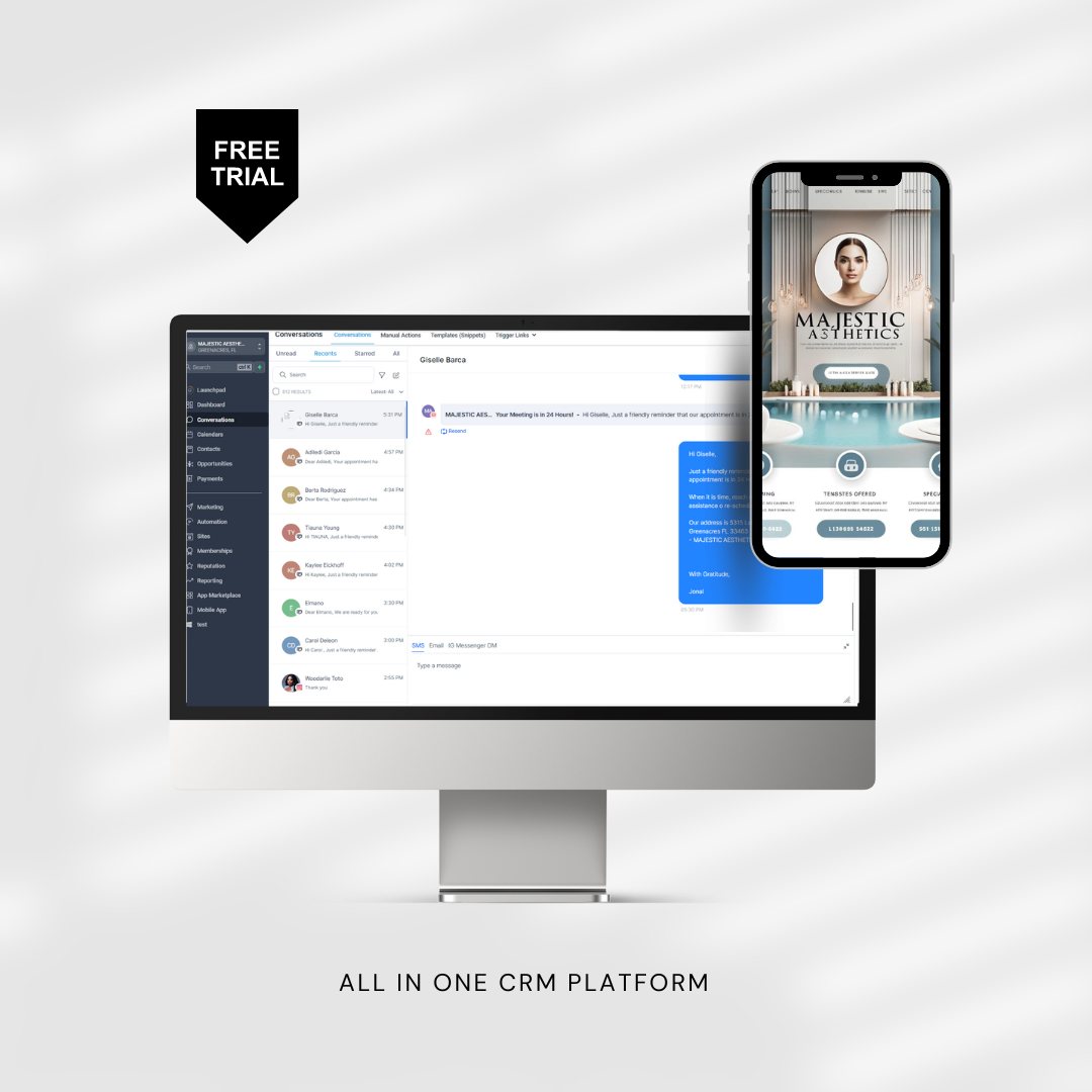 Global Voice Direct all in one CRM platform.
