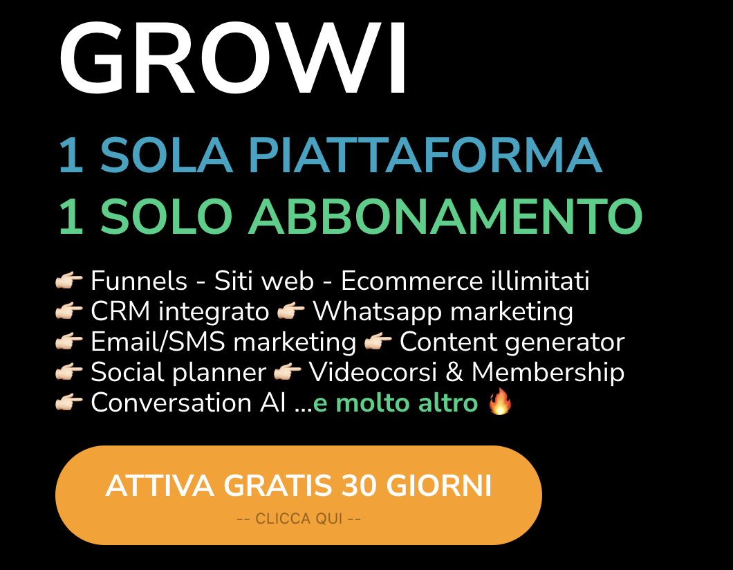 GROWI | Prenota la Tua Videocall!