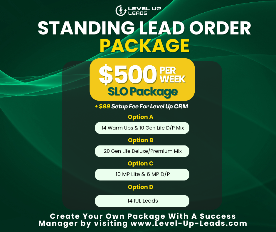 Level Up Leads - Standing Lead Order Packages