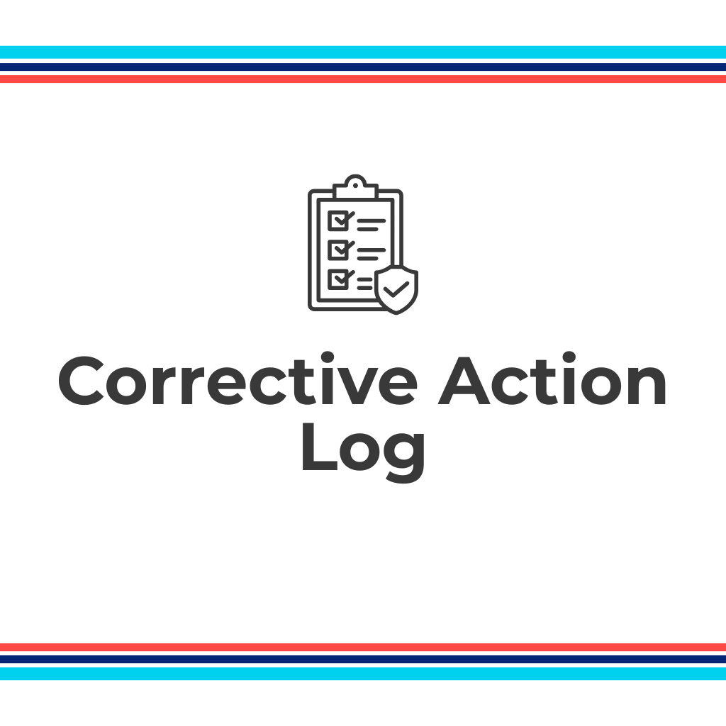 Corrective Action Log for Bookkeepers (Excel)