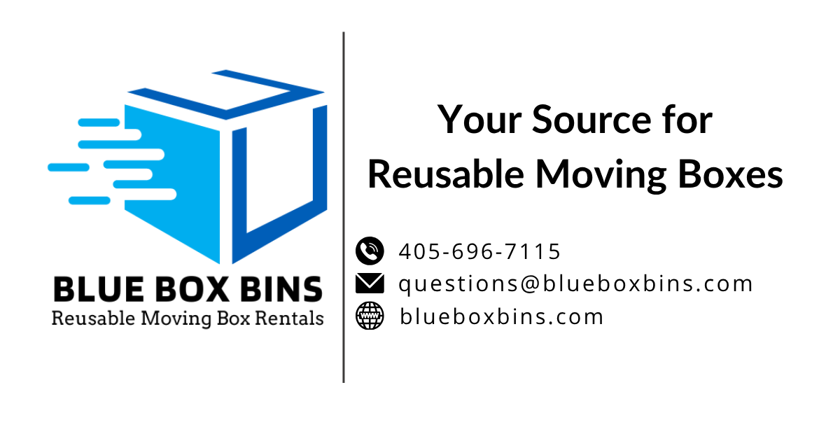 Reusable Moving Boxes Delivered OKC & Edmond | Blue Box Bins