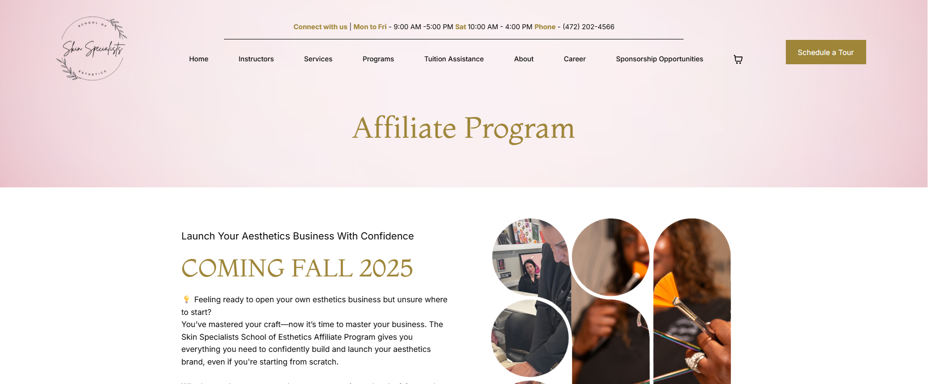 Affiliate Esthetics Program | Start Your Own Business NC