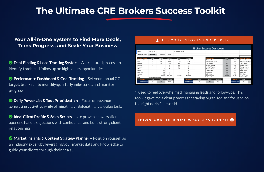 The Ultimate CRE Brokers Success Toolkit