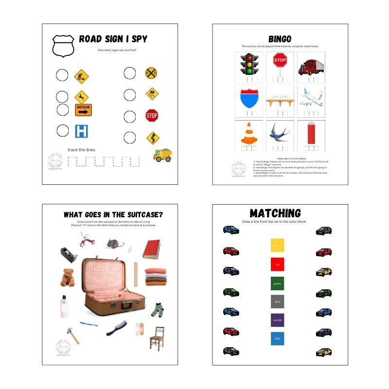 Travel Worksheets (Pack 1)