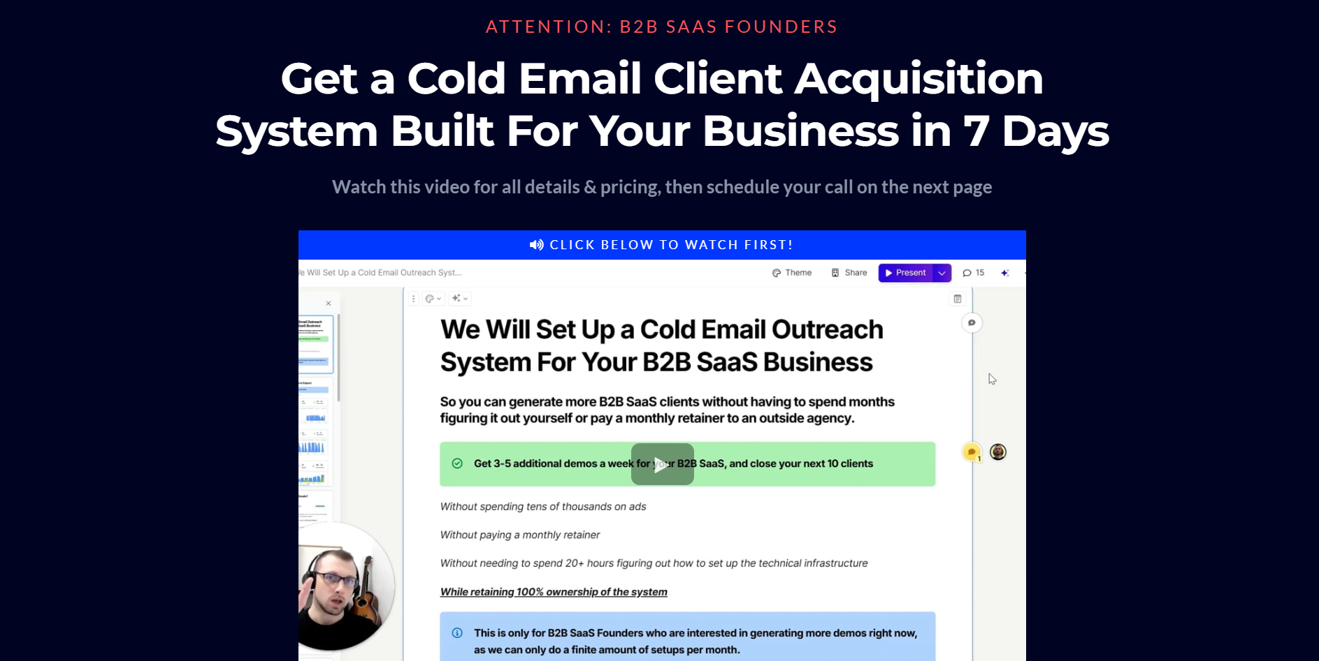 Cold Email Setup Offer | SGA