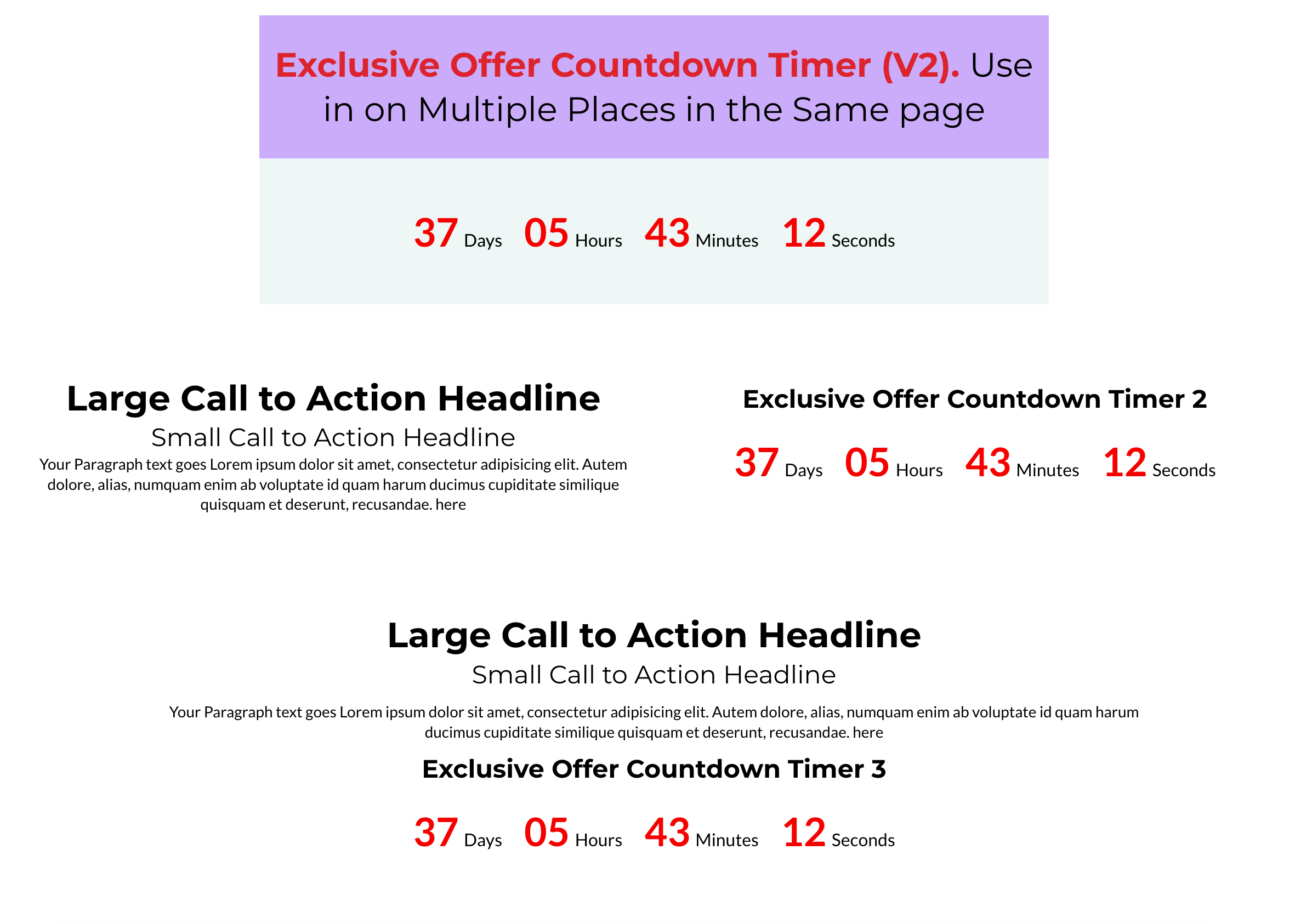 Exclusive Offer Countdown Timer