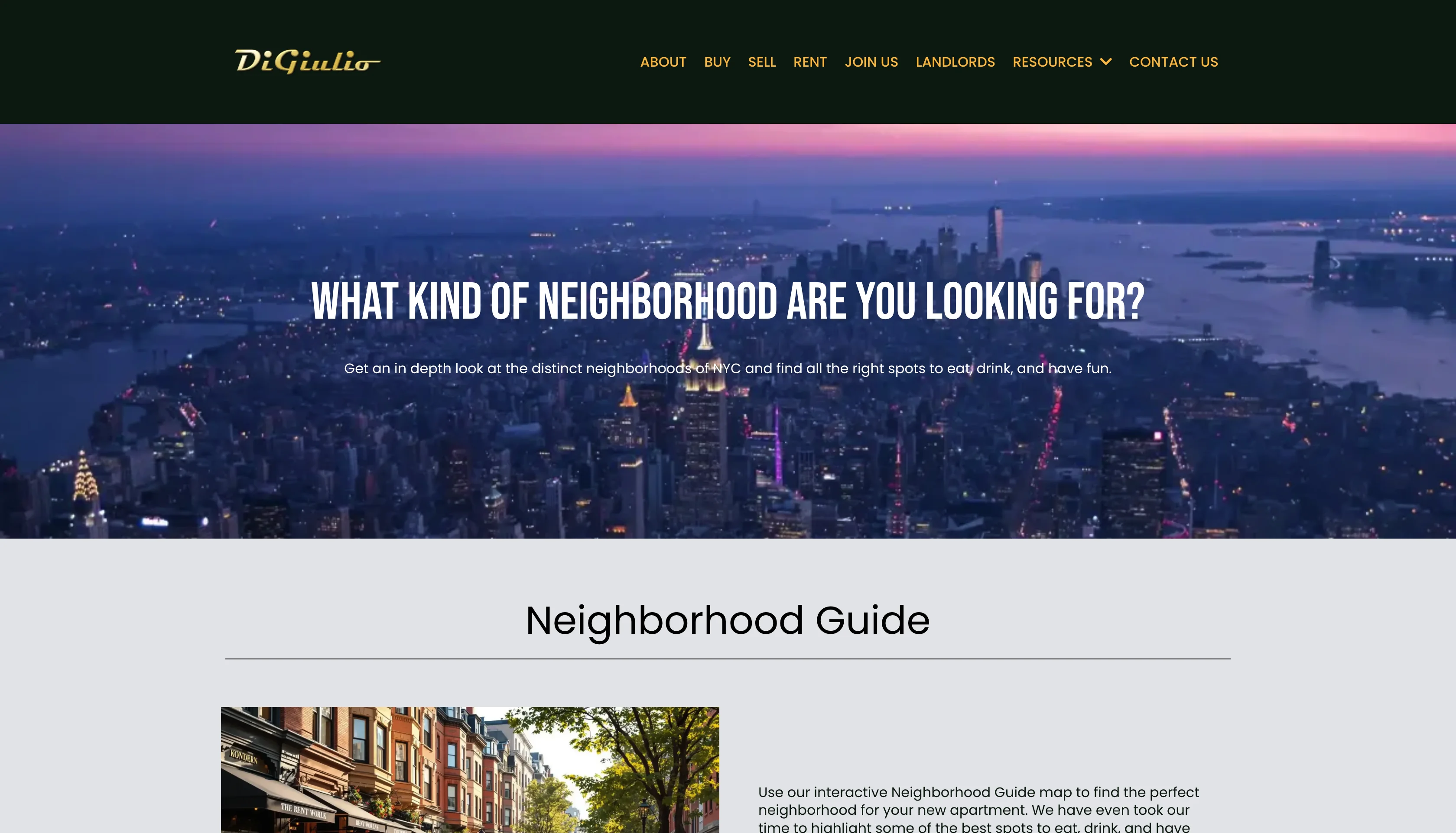 NYC Neighborhood Guide - DiGiulio Real Estate Insights