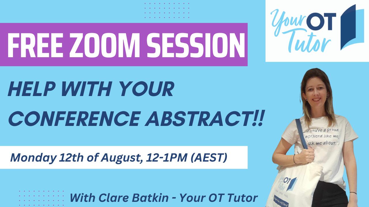 Your OT Tutor Help With Your Conference Abstract