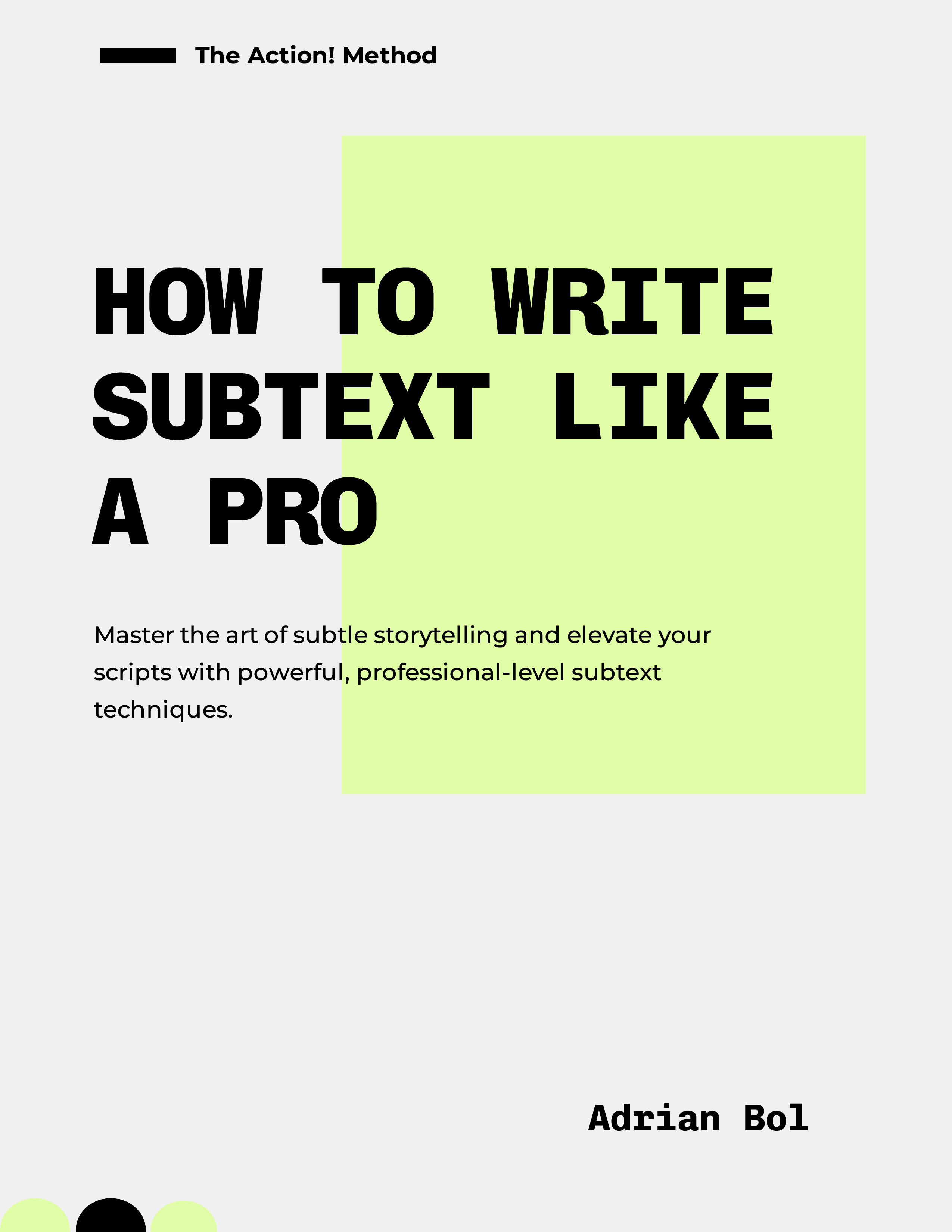 How to Write Subtext Like a Pro: Free eBook by Adrian Bol