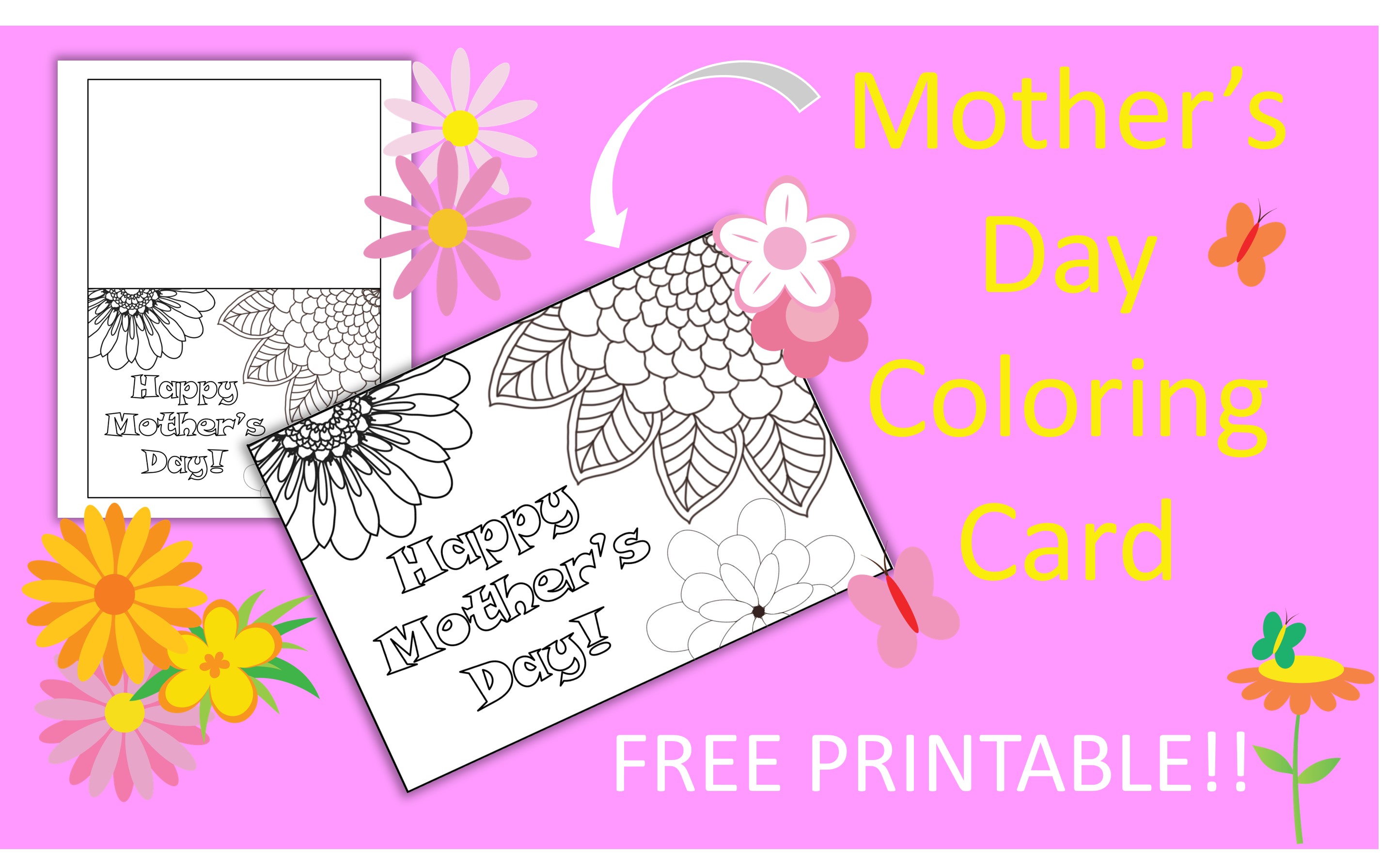 Get Crafty this Mother's Day with Free Printable Coloring Cards!