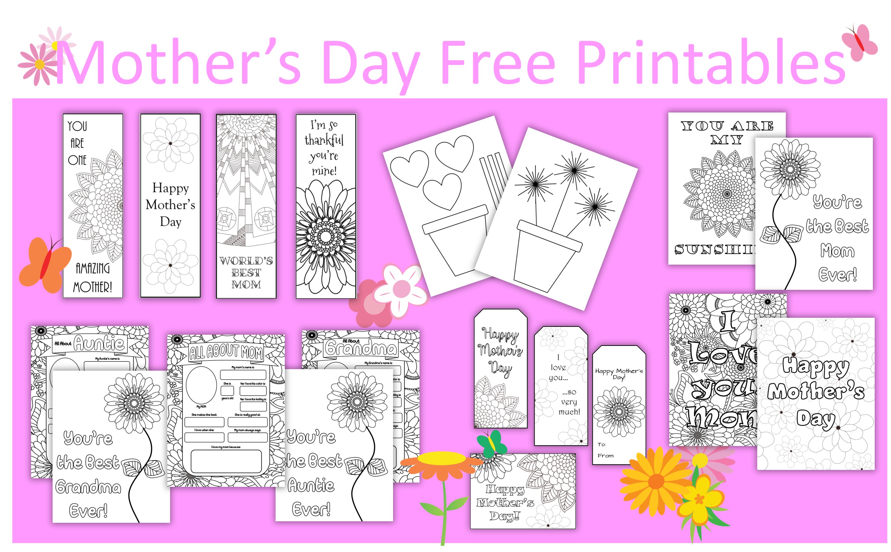 Get Mom Smiling: Cute and Easy Free Mother's Day Printables!