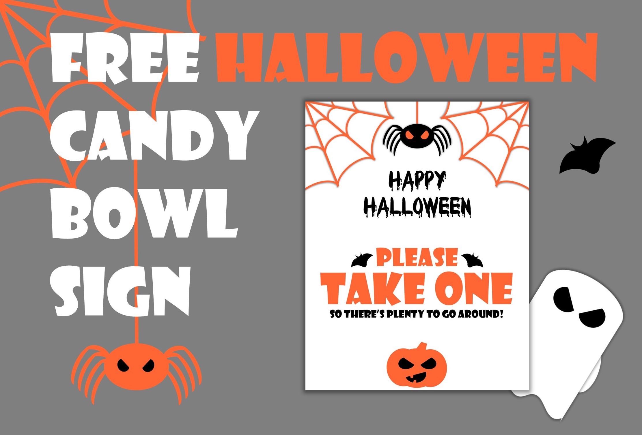 Halloween Fun Starts Here: Print Your Free Candy Bowl Sign!