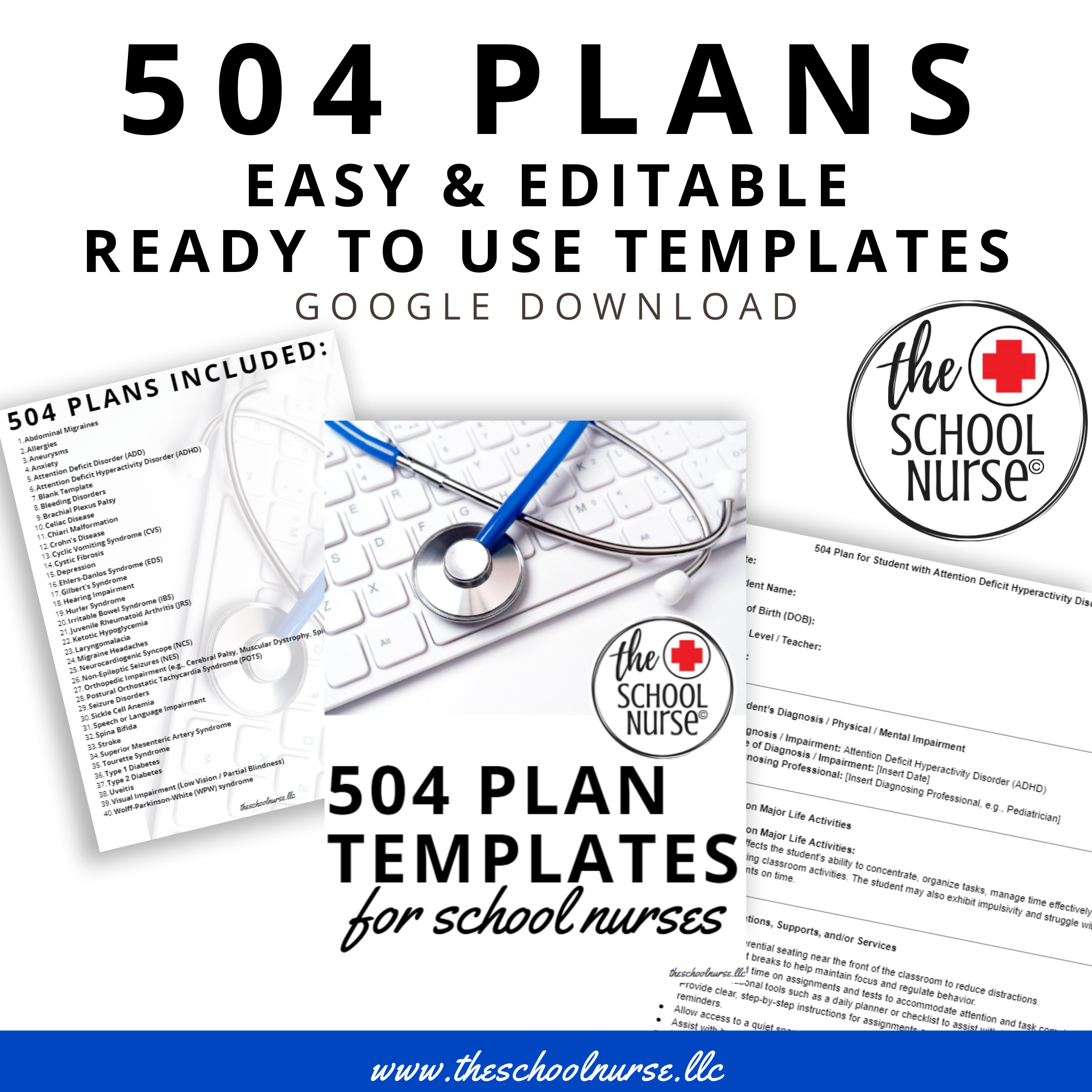 504 Plan Templates For School Nurses