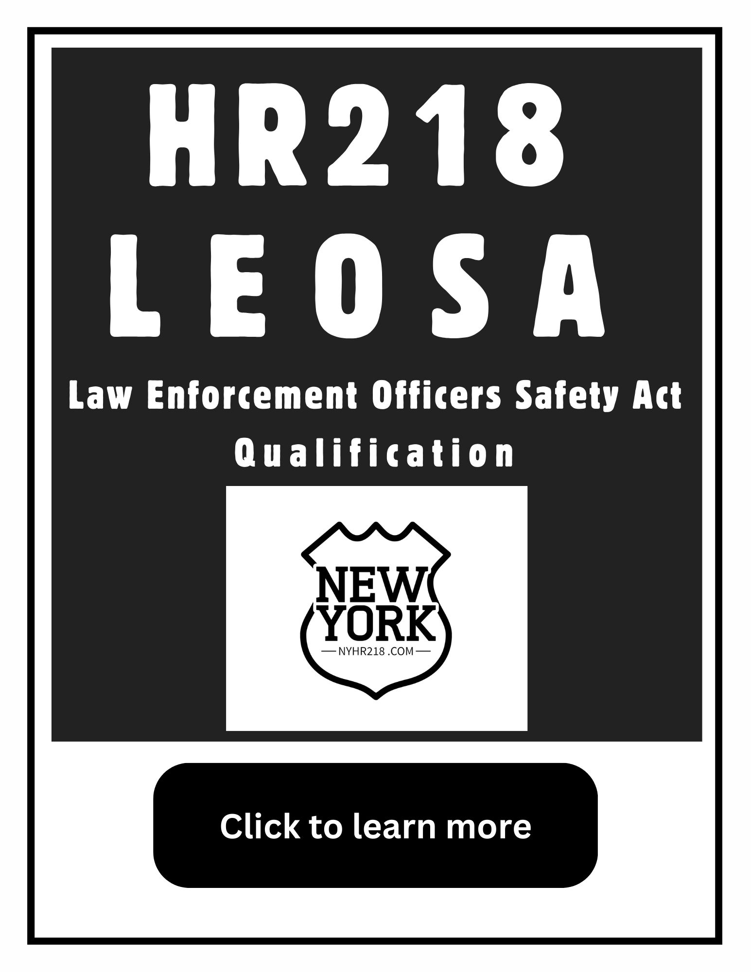 HR218-LEOSA Qualification in Saratoga County NY