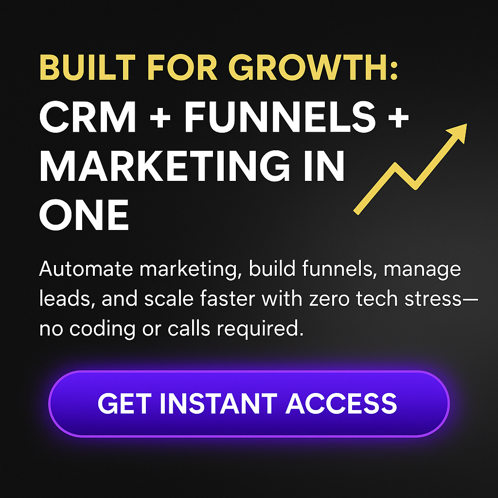 Built for Growth: CRM + Funnels + Marketing In One