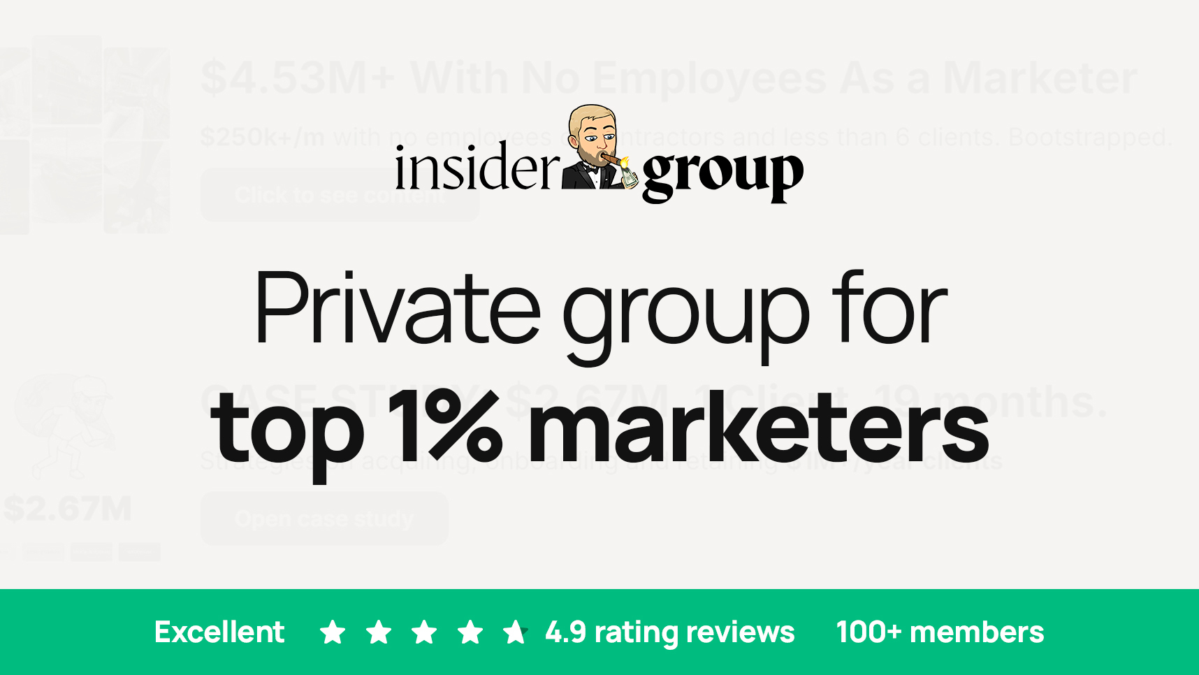Private group for top marketers