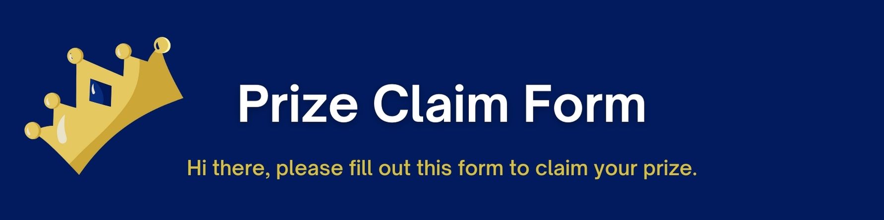 Prize Claim Form