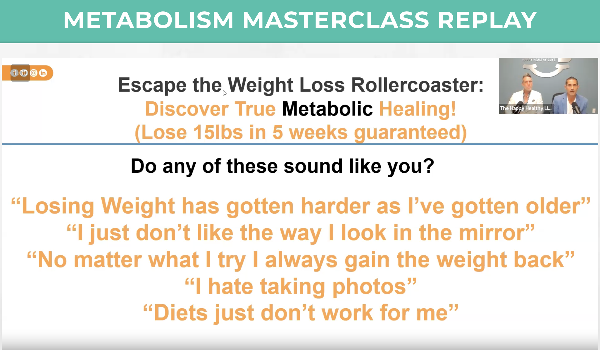 METABOLISM MASTERCLASS REPLAY