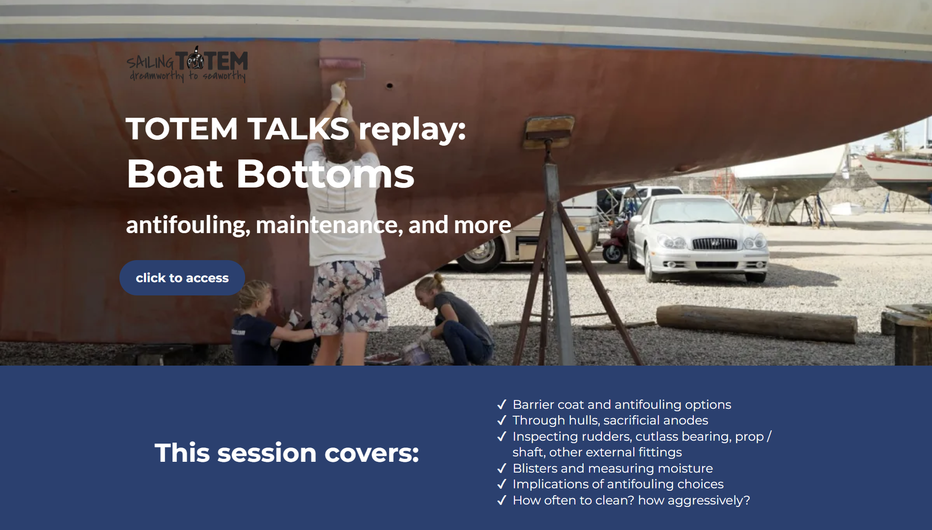 TOTEM TALKS: boat bottoms