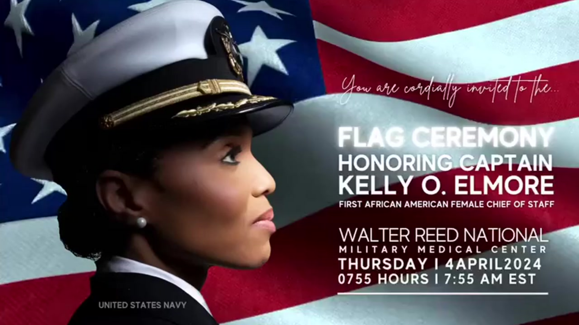 Flag Ceremony Honoring CAPT Elmore