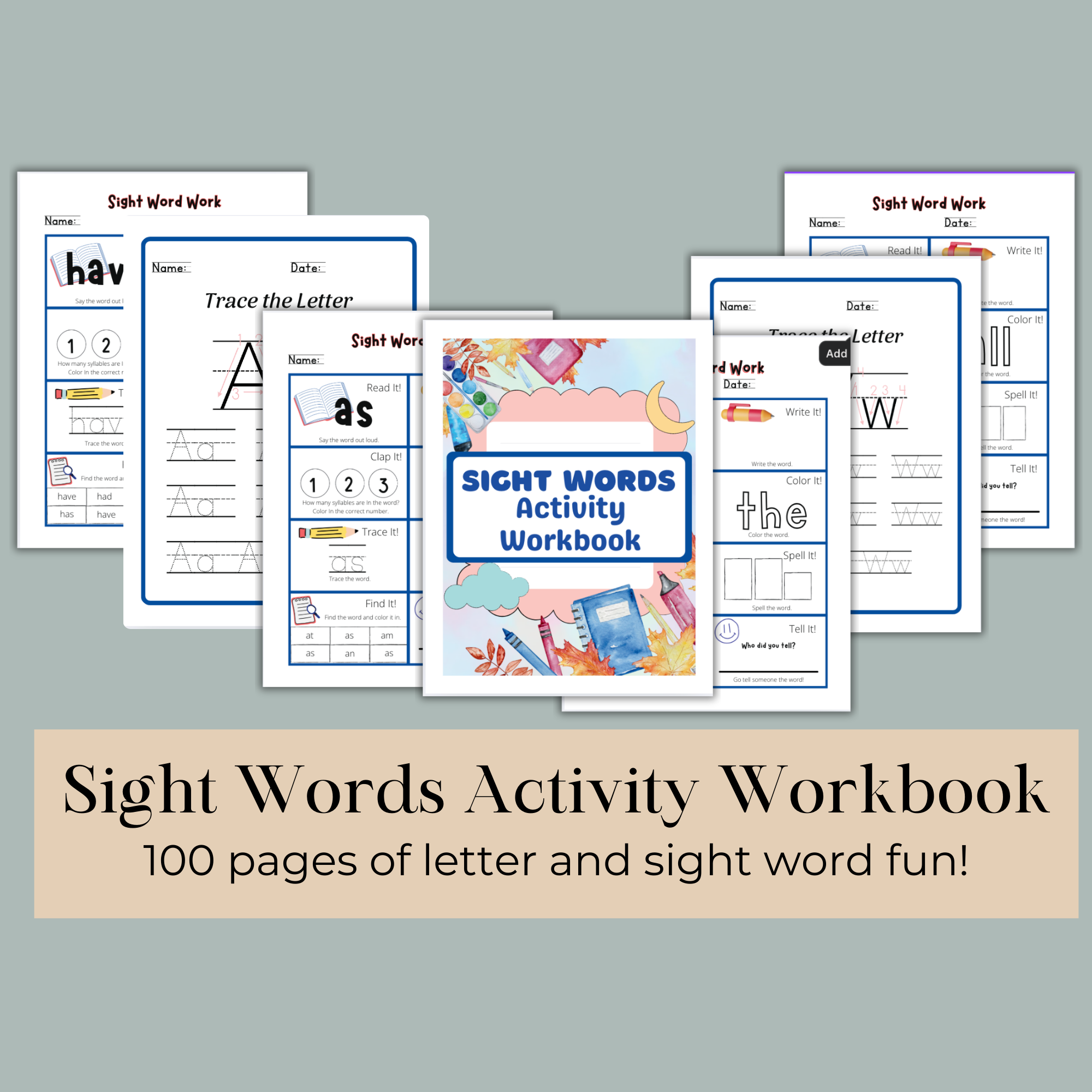 Printable Sight Word Workbook for Kids – Fun, Easy, and Mom-Approved