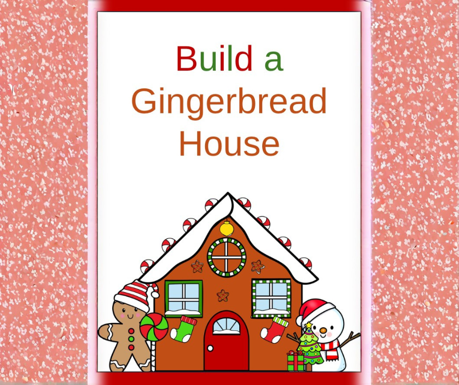 Build a Gingerbread House Printable | Christmas Craft Activity for Kid