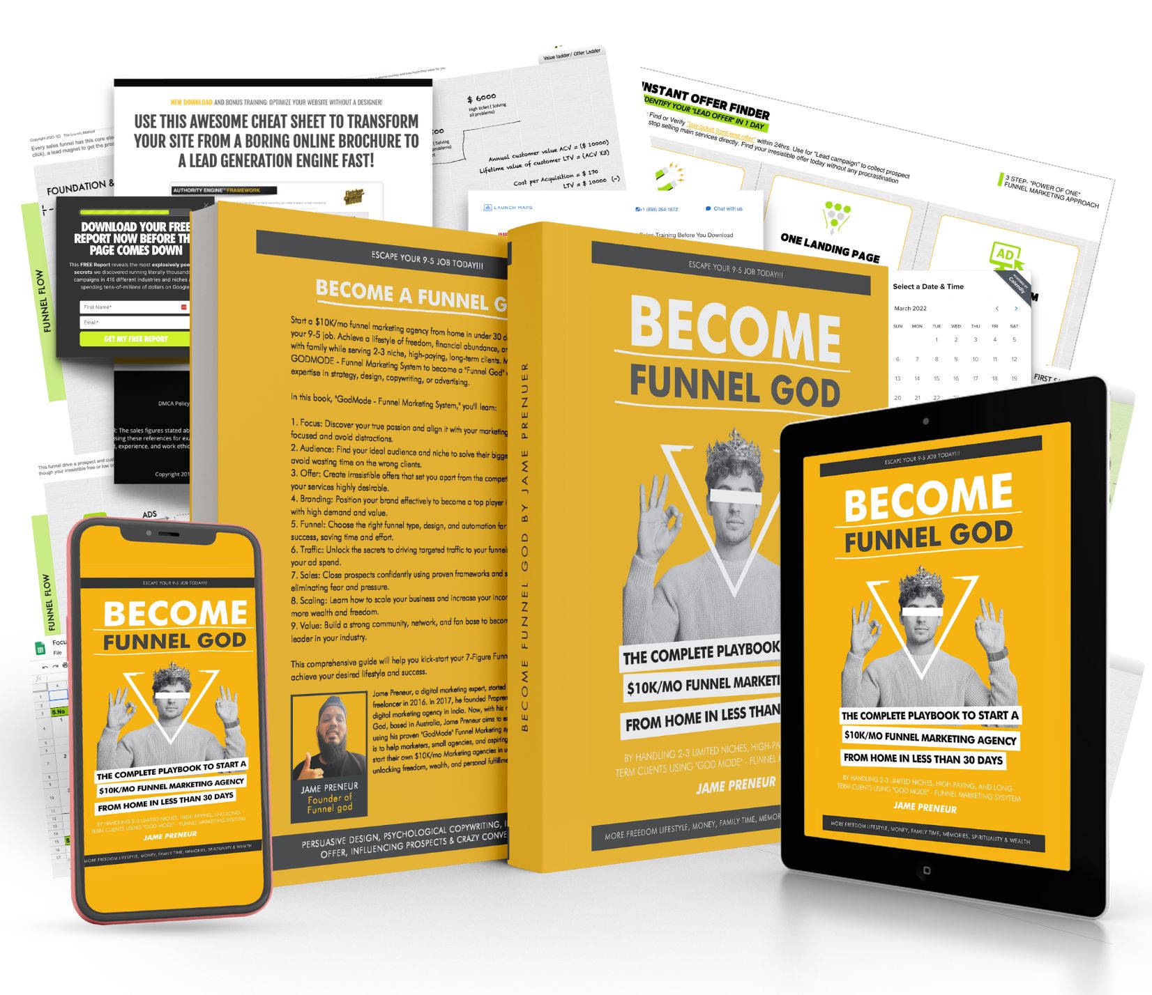Become Funnel God E- Book - By Jame Preneur - Funnel God