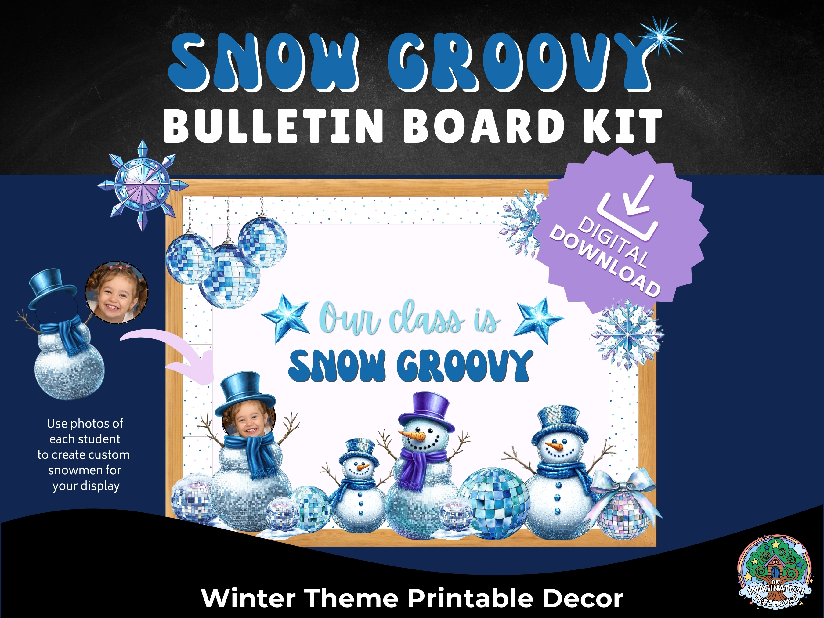Snow Groovy Bulletin Board Kit