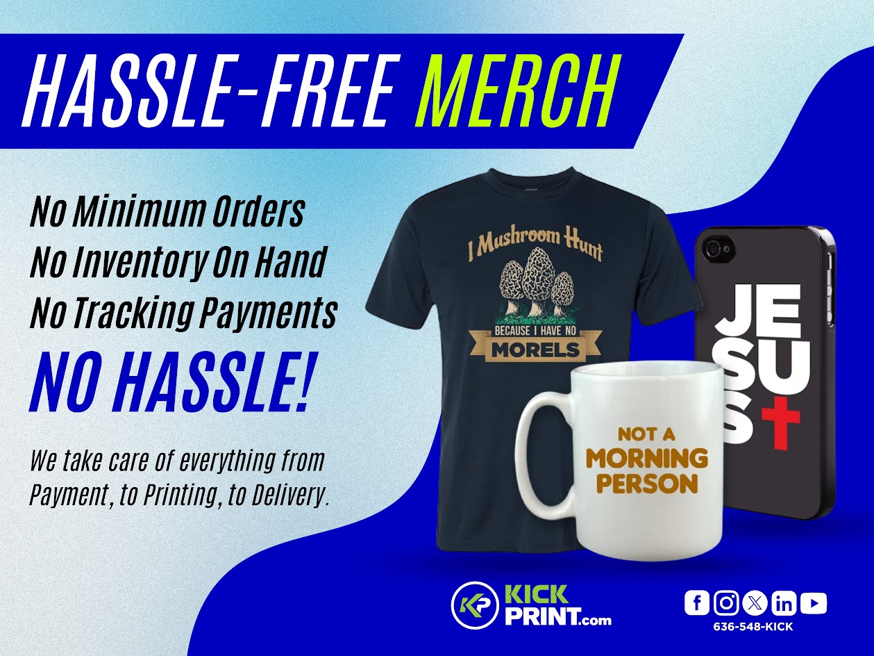Kick Merch = Hassle Free Merch ON DEMAND