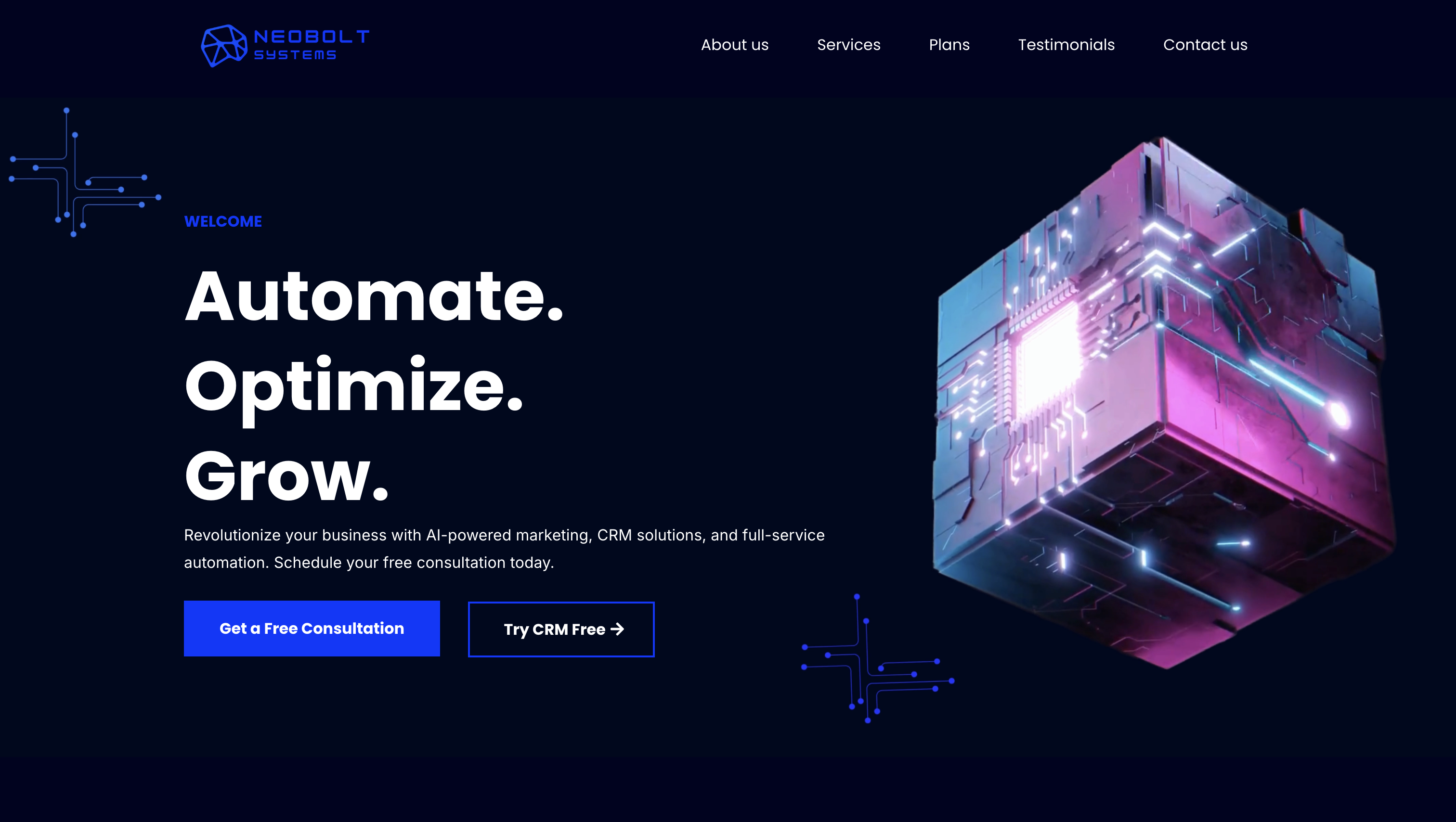 Schedule Your Free Consultation | Neobolt Systems