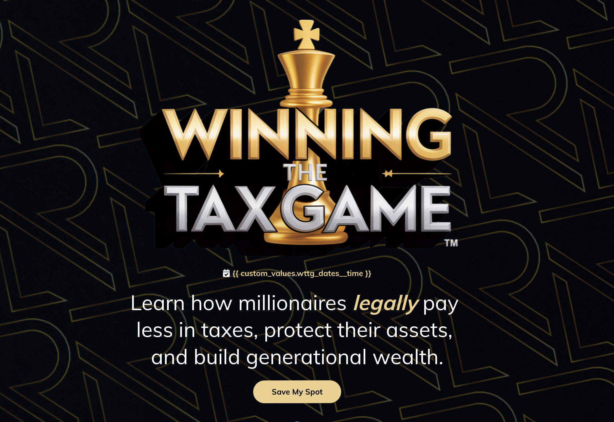 Winning The Tax Game Workshop