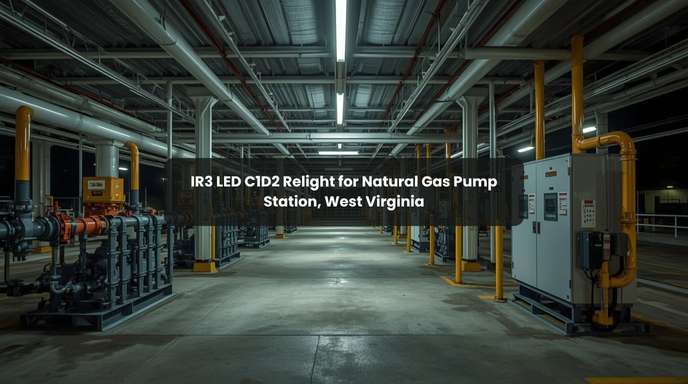 IR3 LED C1D2 Pump Station Lighting, West Virginia | Maes Lighting