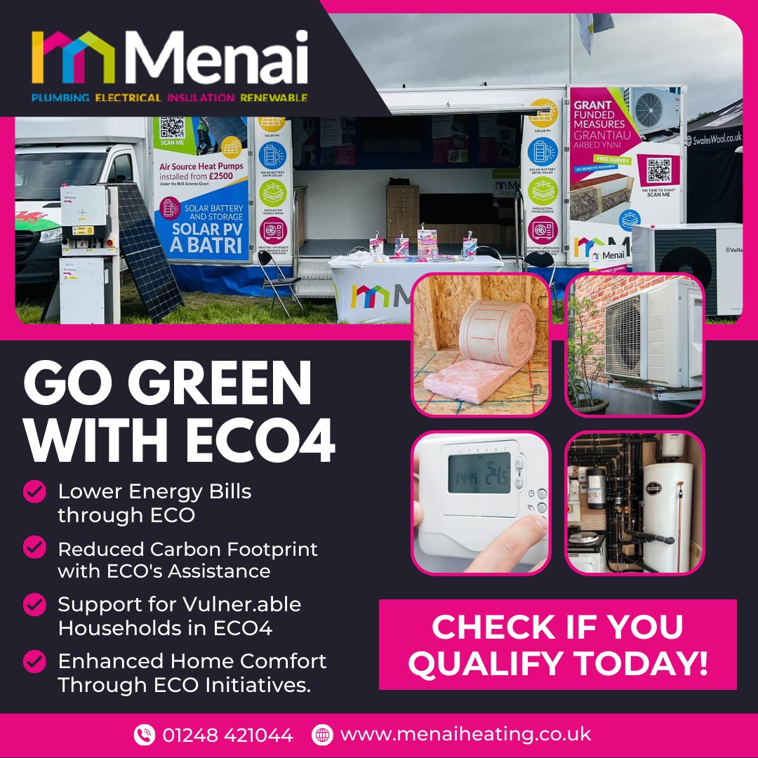 Menai Heating: ECO4 Grants for Home Energy Efficient Upgrades Available!