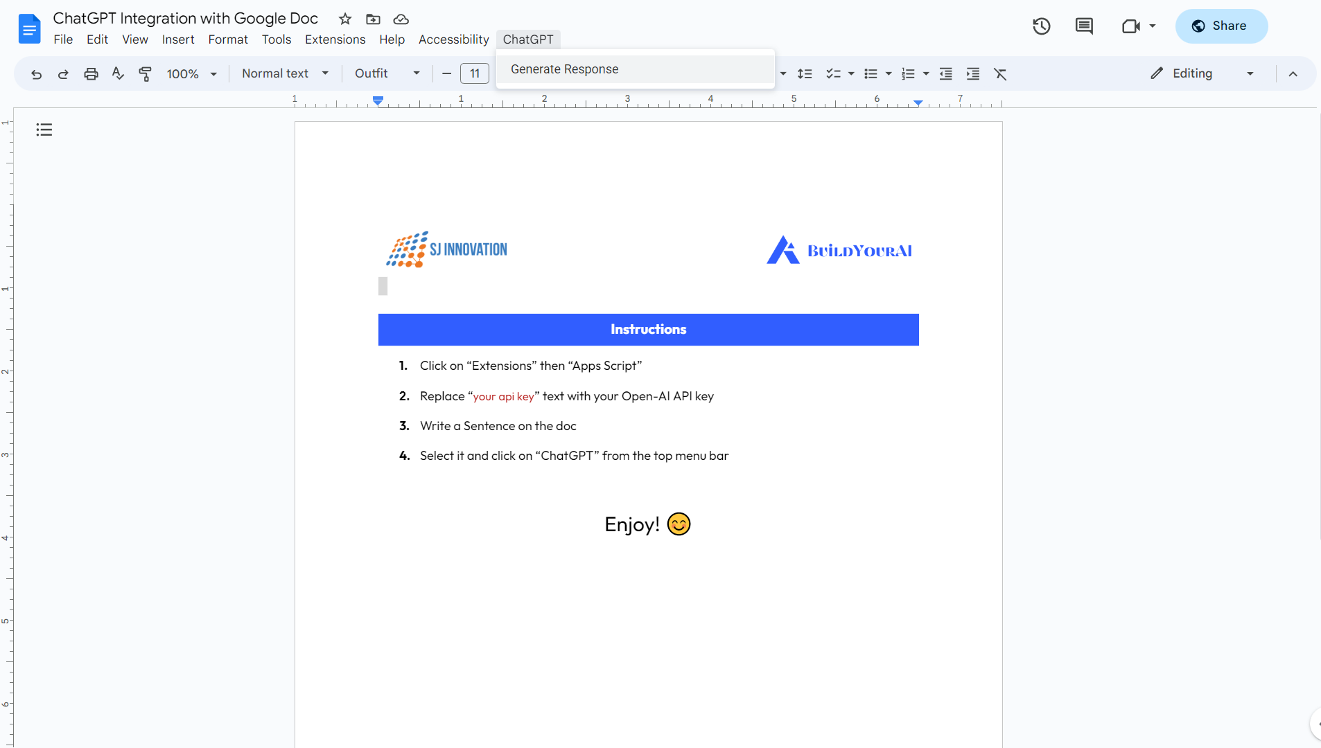 ChatGPT Integration With Google Docs ManagedCoder