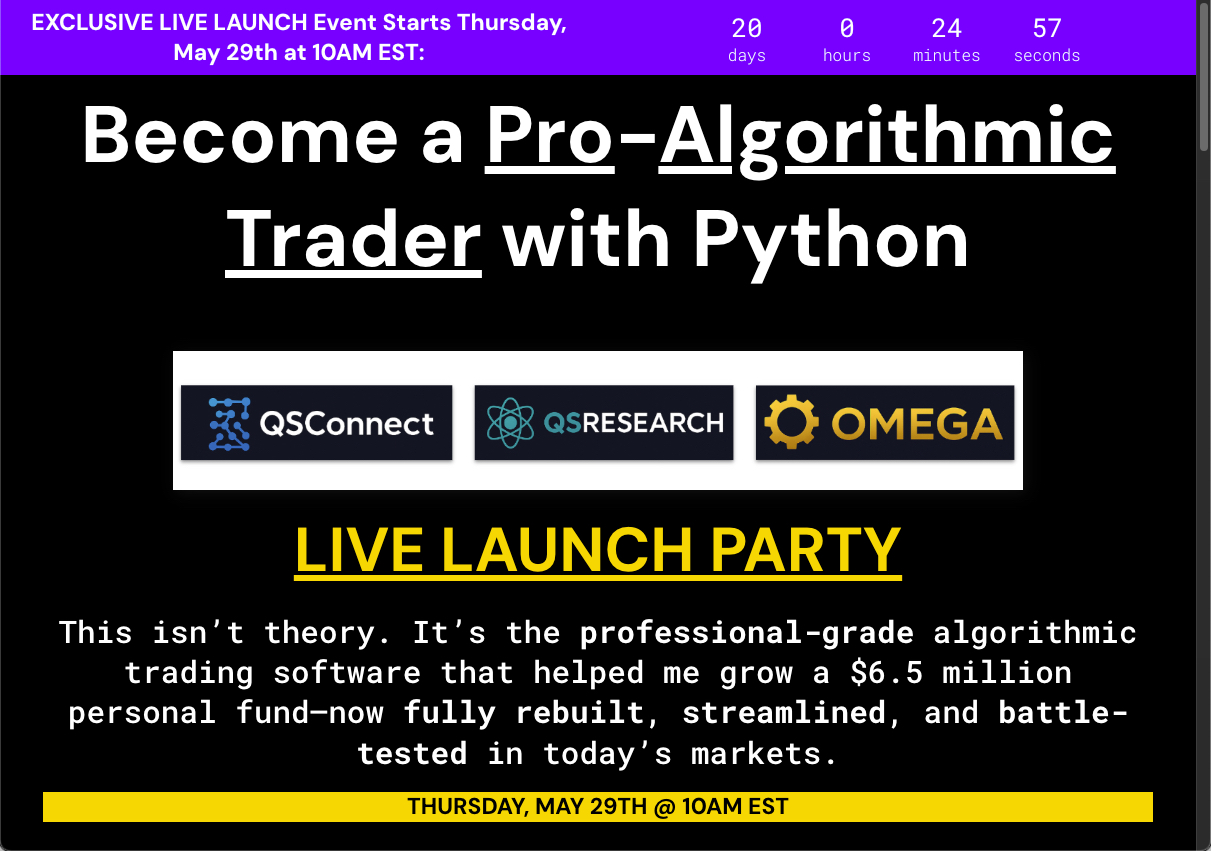 Become a Pro-Algorithmic Trader with Python