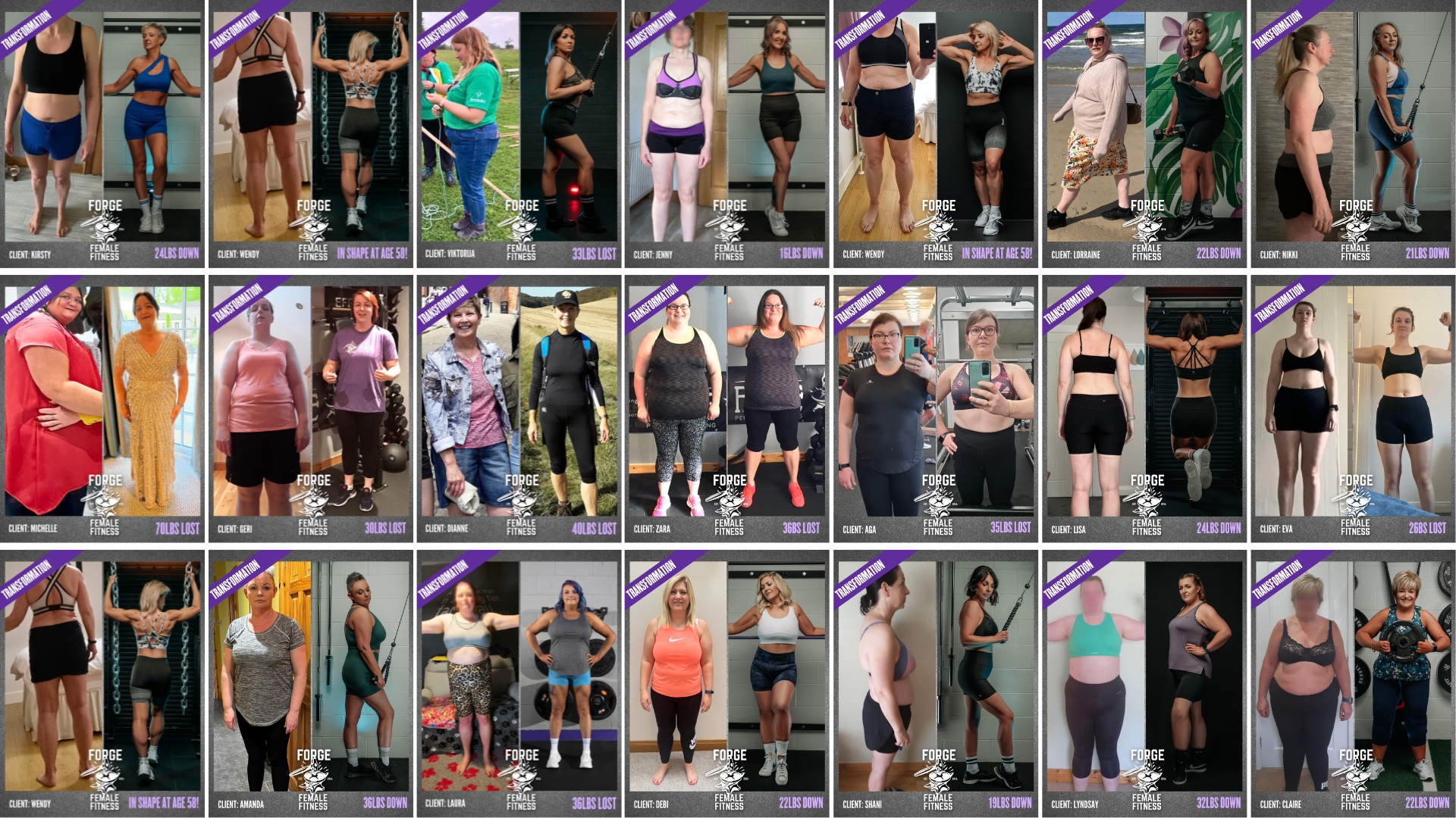 Forge Female Fitness Transformations