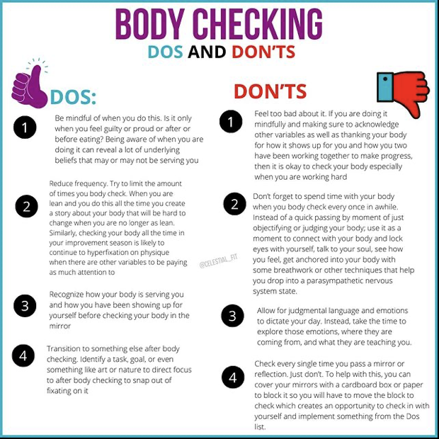 Body Checking Dos and Don'ts