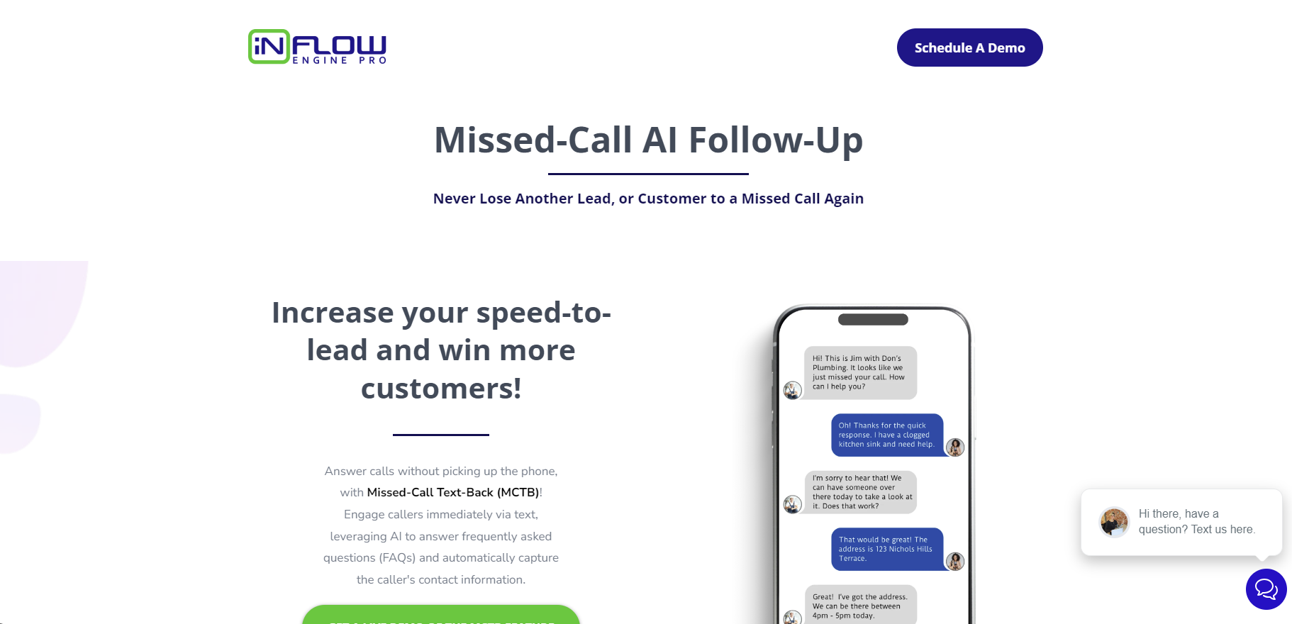 AI Follow Up with Missed-Call Text-Back