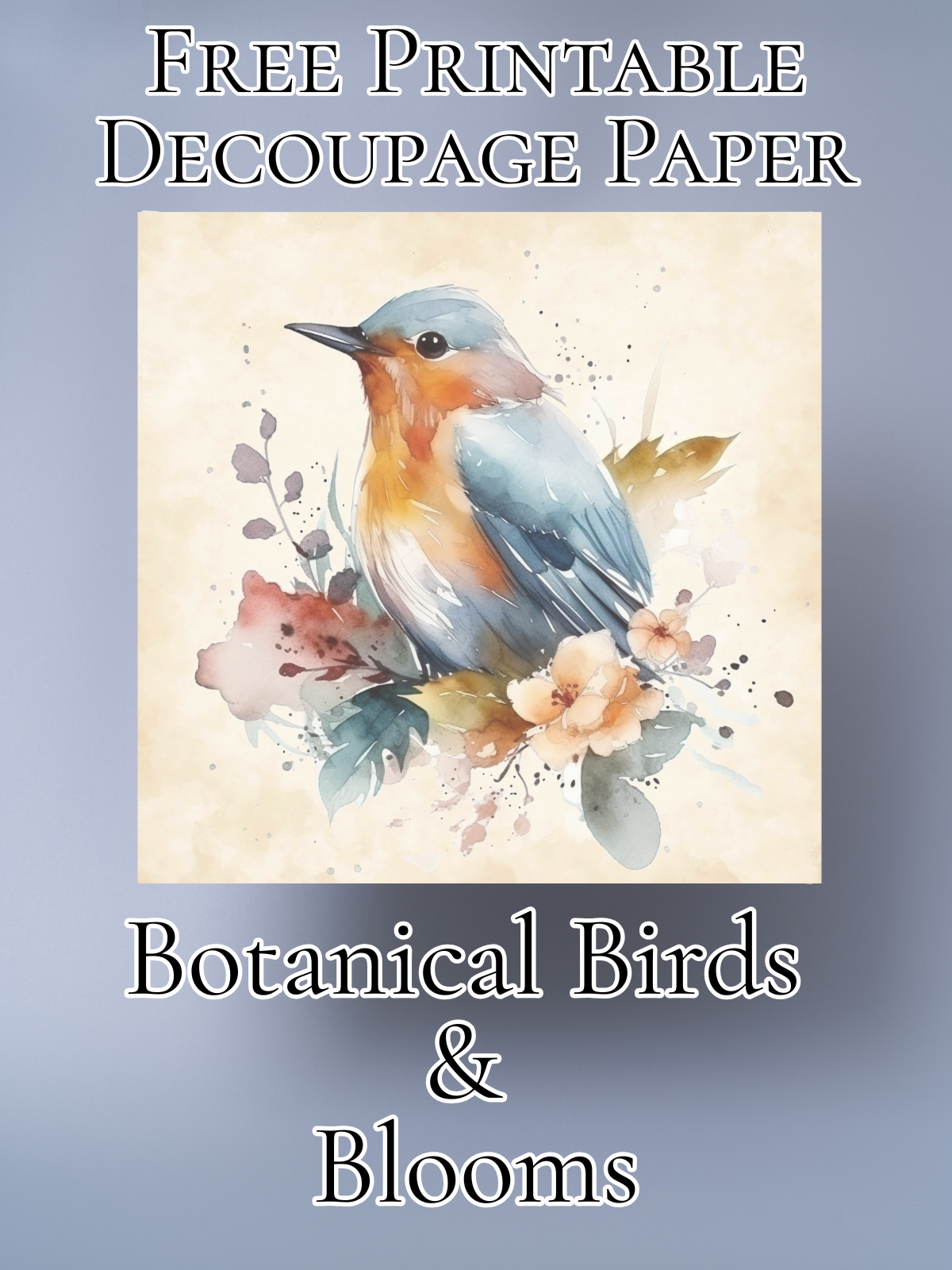 Free Printable Decoupage Paper for DIY & Upcycling