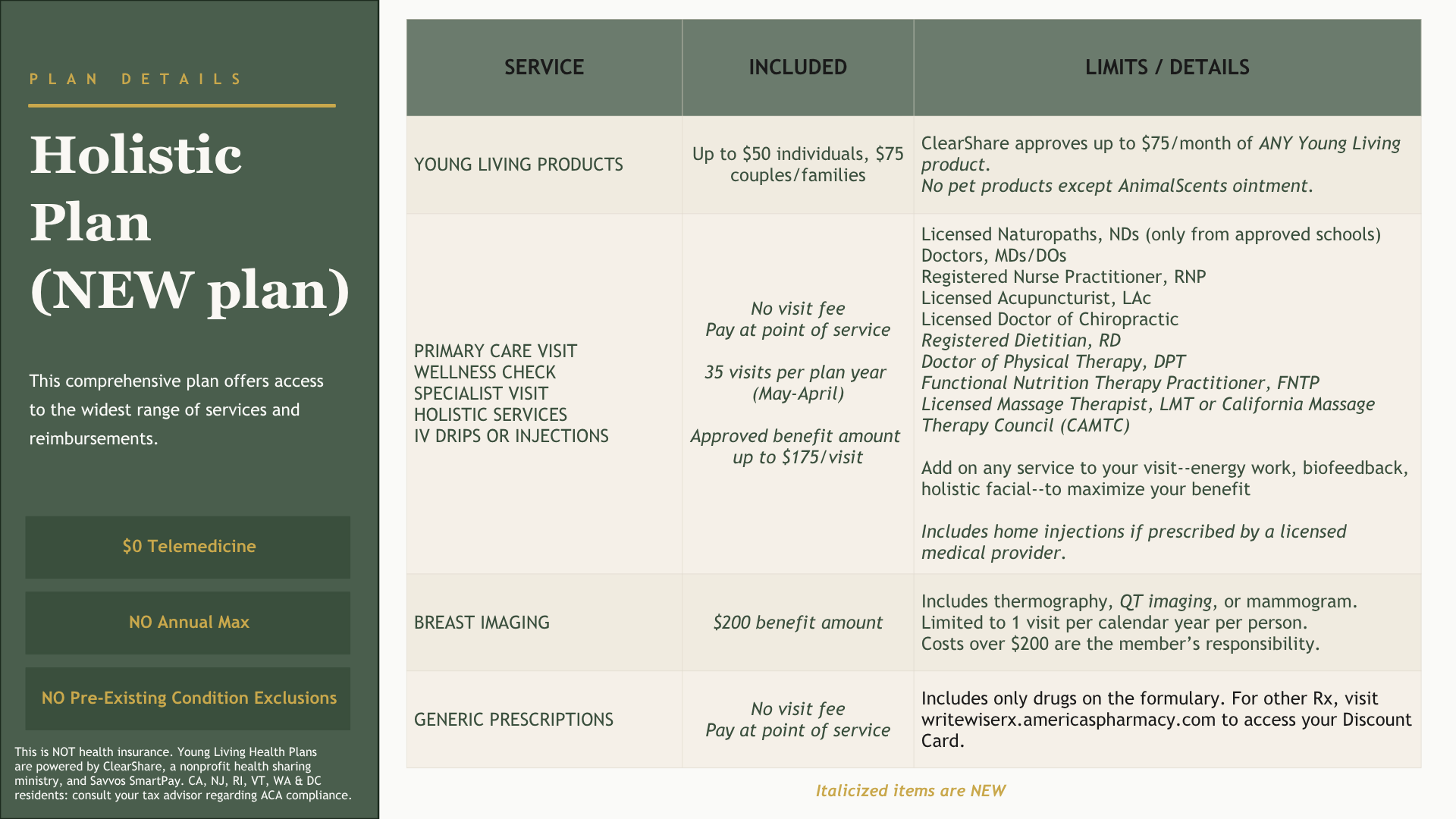 Young Living Health Plans