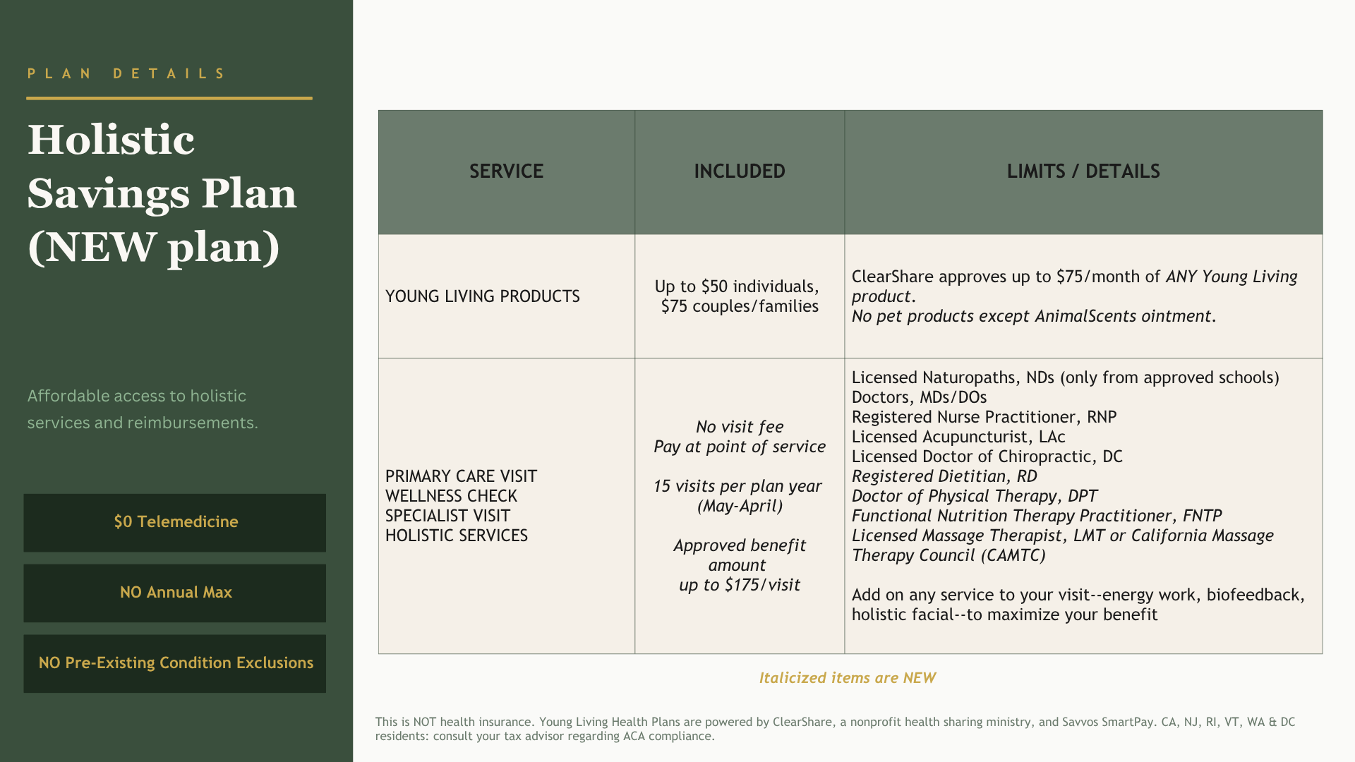 Young Living Health Plans