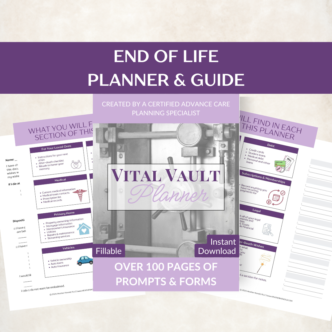 Vital Vault End-of-Life Digital Planner