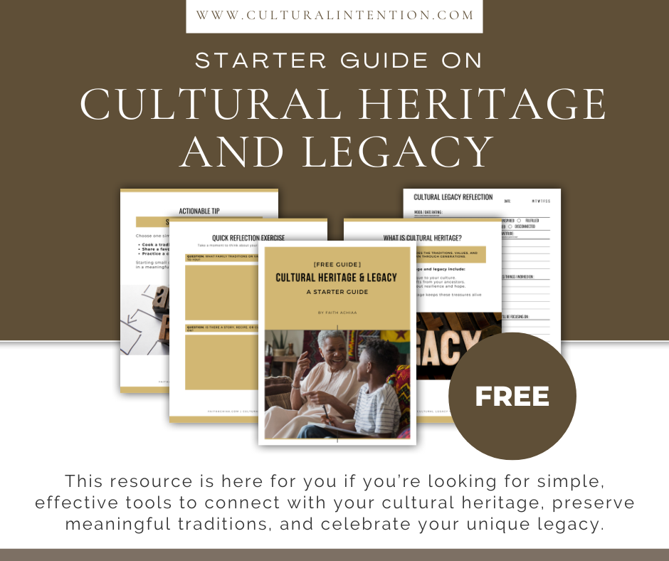 Cultural Legacy Starter Guide | Cultural Intention