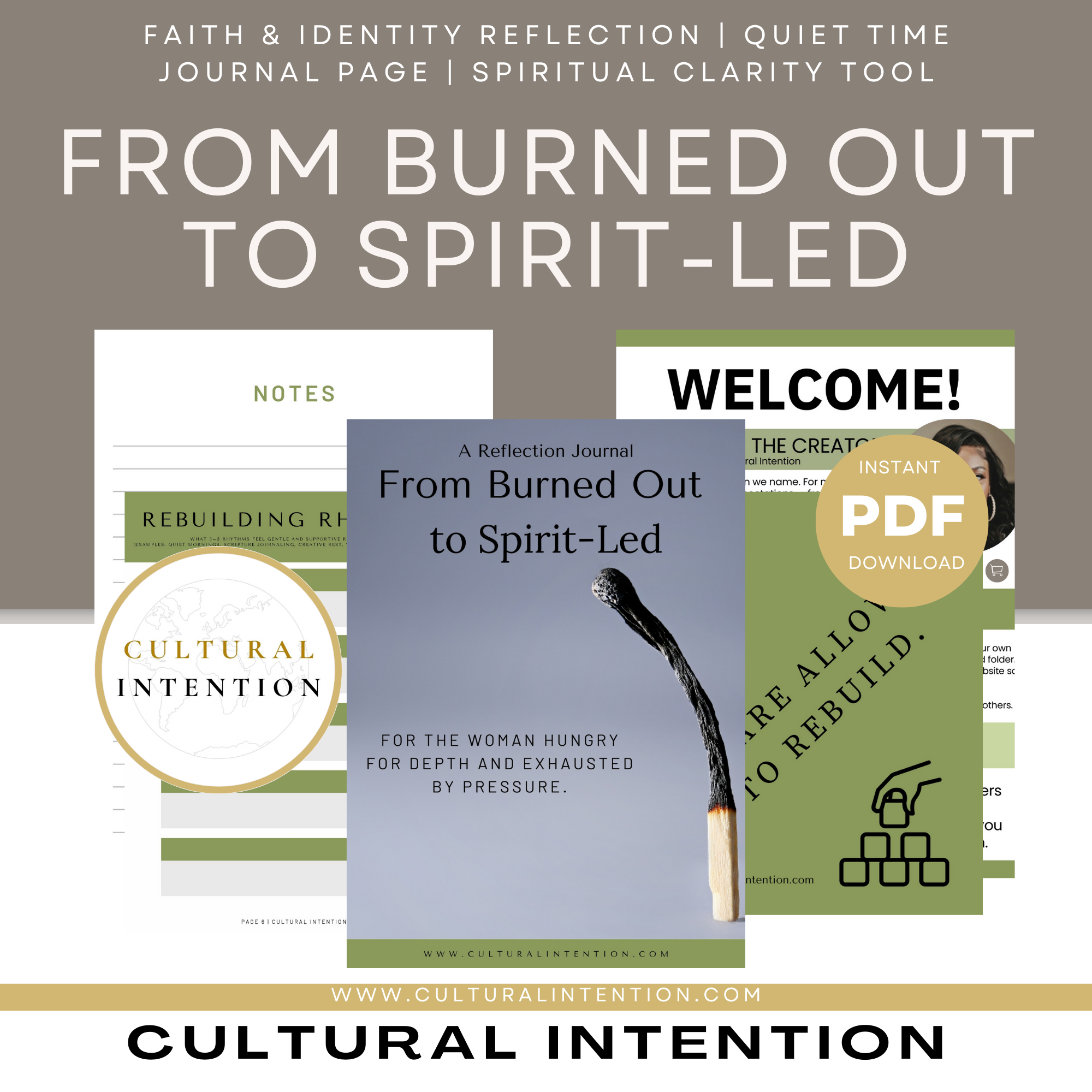 From Burned Out to Spirit-Led Journal | Cultural Intention
