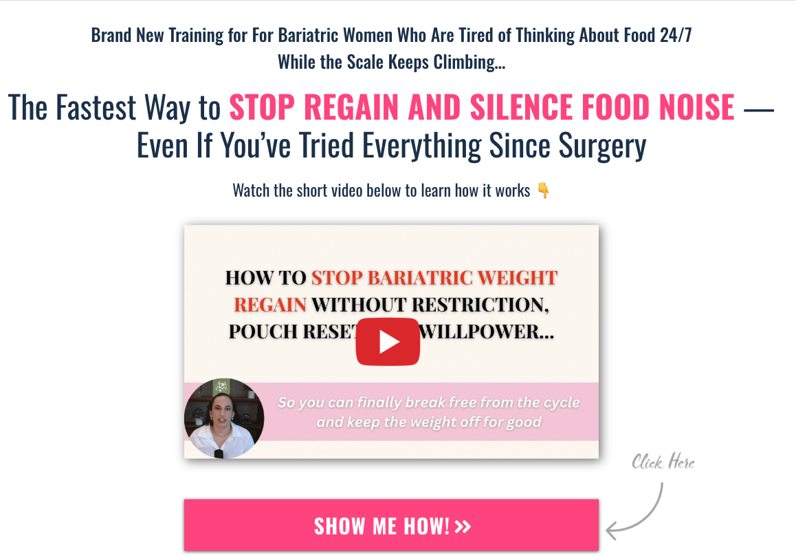 Stop Bariatric Weight Regain | Free Training for Post-Surgery Success